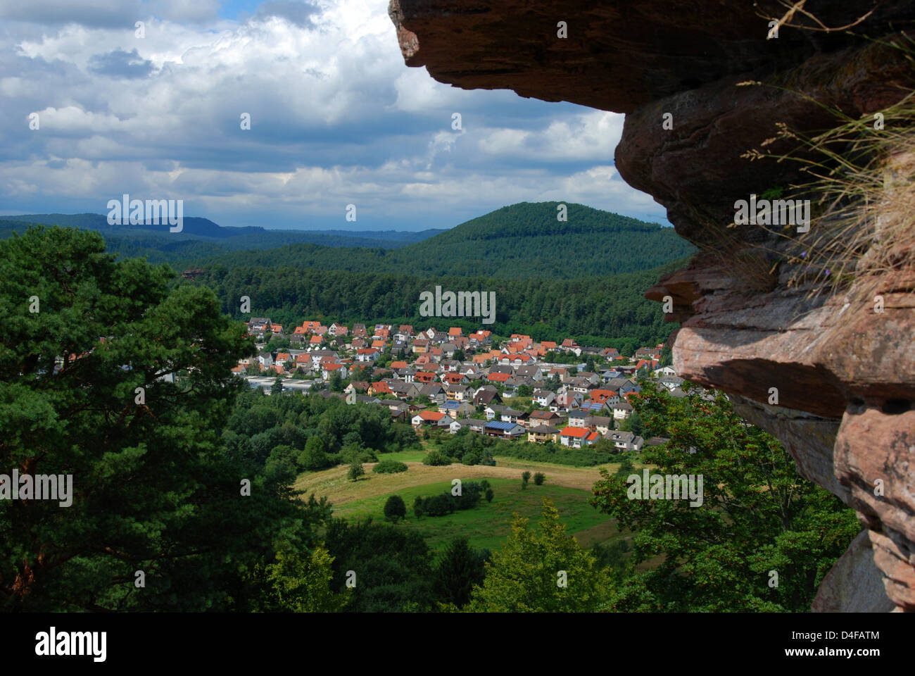 Das Dorf Dahn in der Pfalz Wald, Deutschland Stockfotografie - Alamy