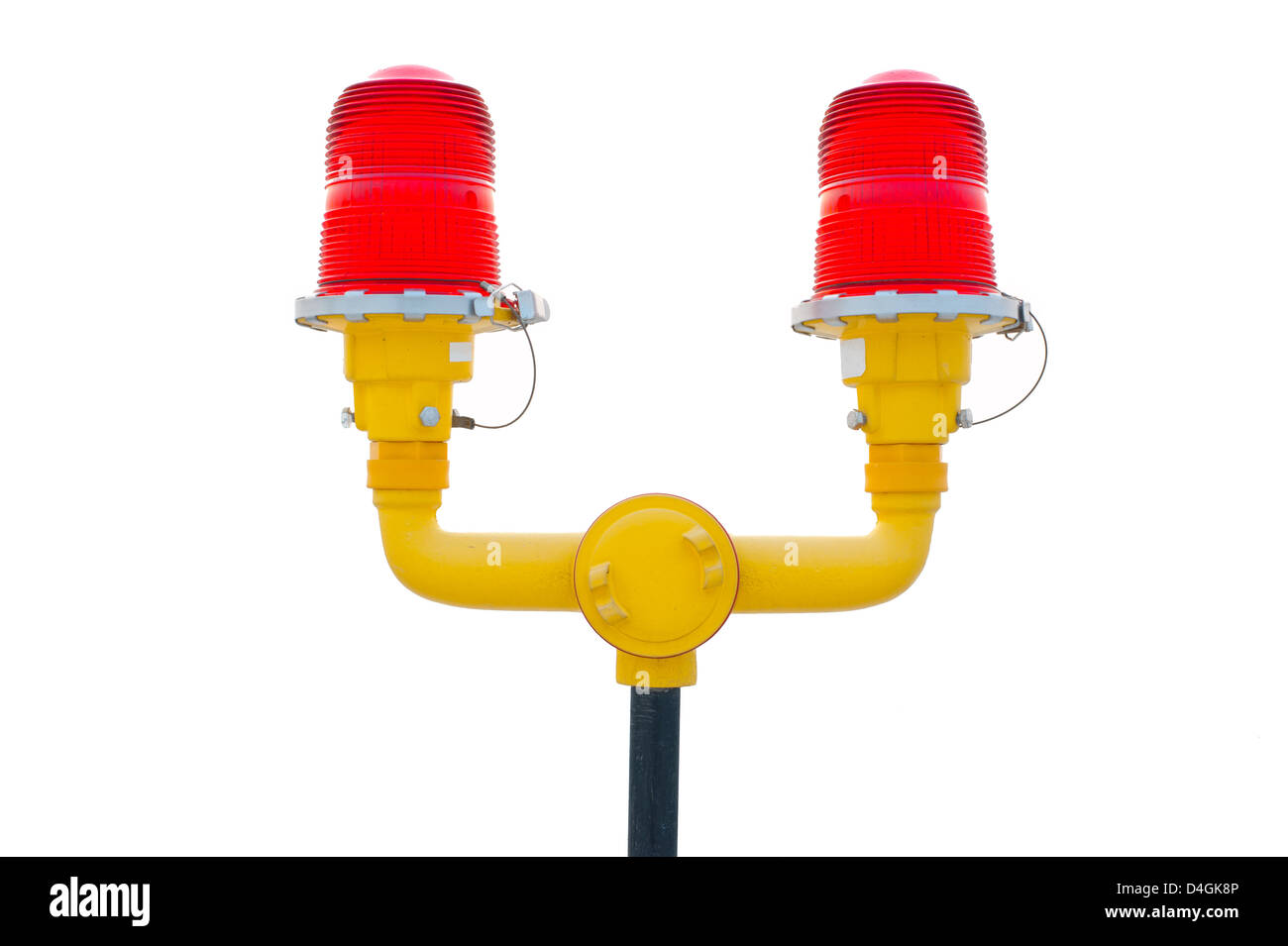 zwei rote Warnleuchte Stockfotografie - Alamy