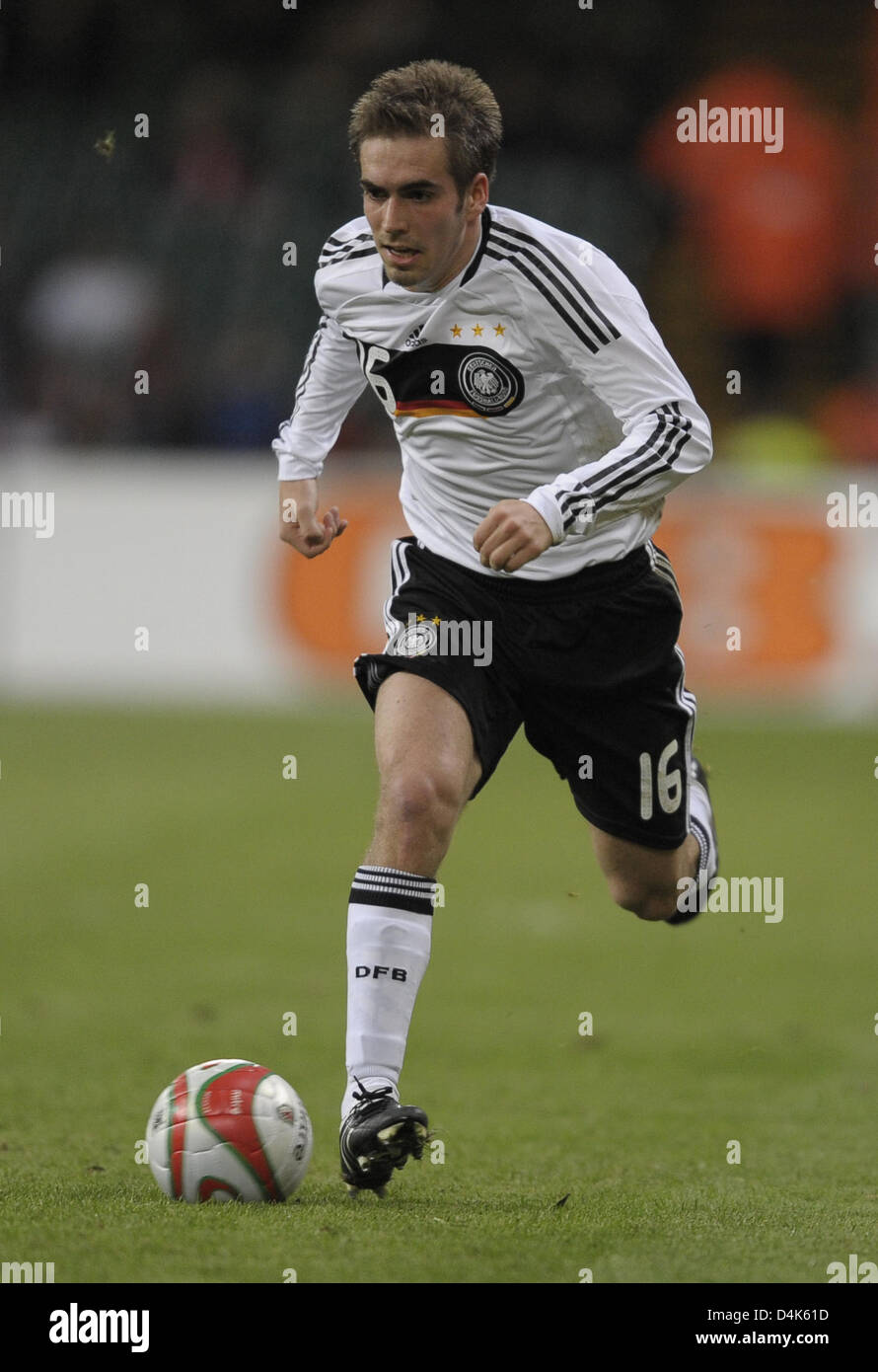 Deutsche internationale Philipp Lahm in Aktion während der FIFA WM 2010 ...