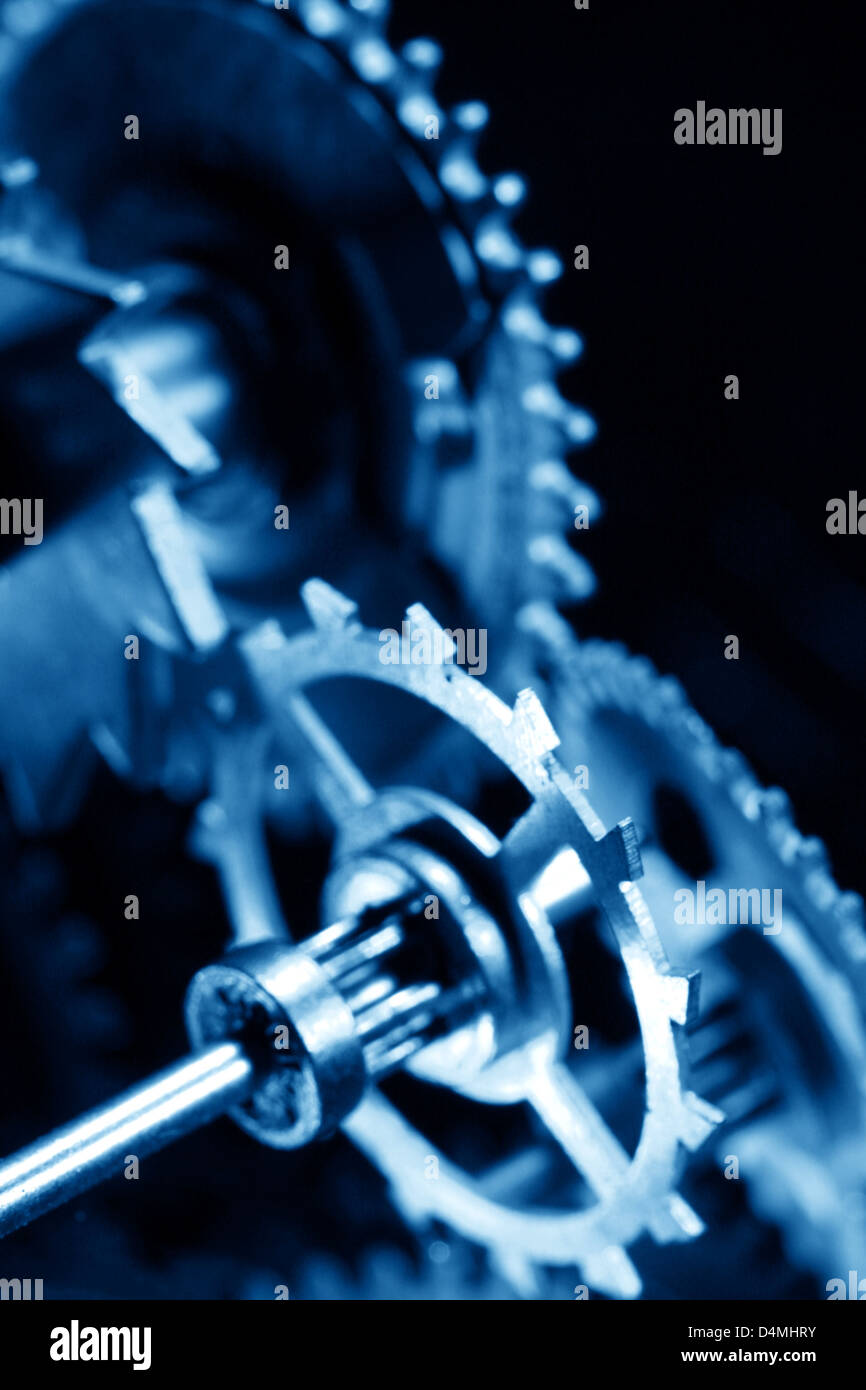 mechanische Getriebe Hintergrund Makro Nahaufnahme Stockfotografie - Alamy