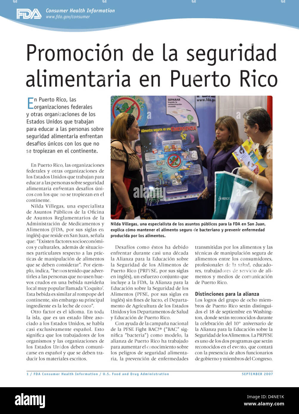 Promoción De La Seguridad Alimentaria de Puerto Rico Stockfotografie ...