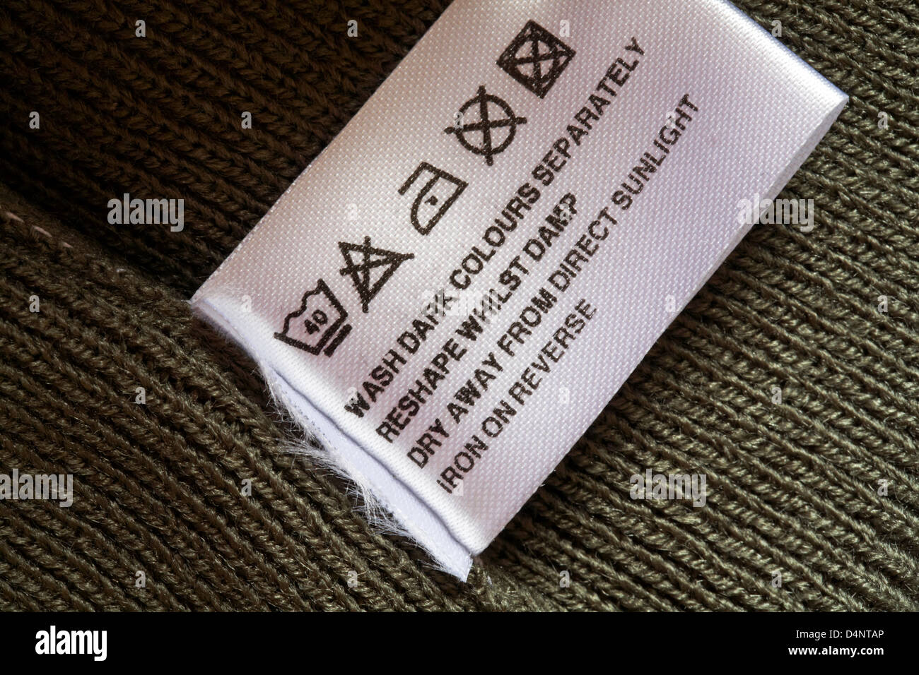 Washing Instructions Label Symbols Stockfotos und -bilder Kaufen - Alamy