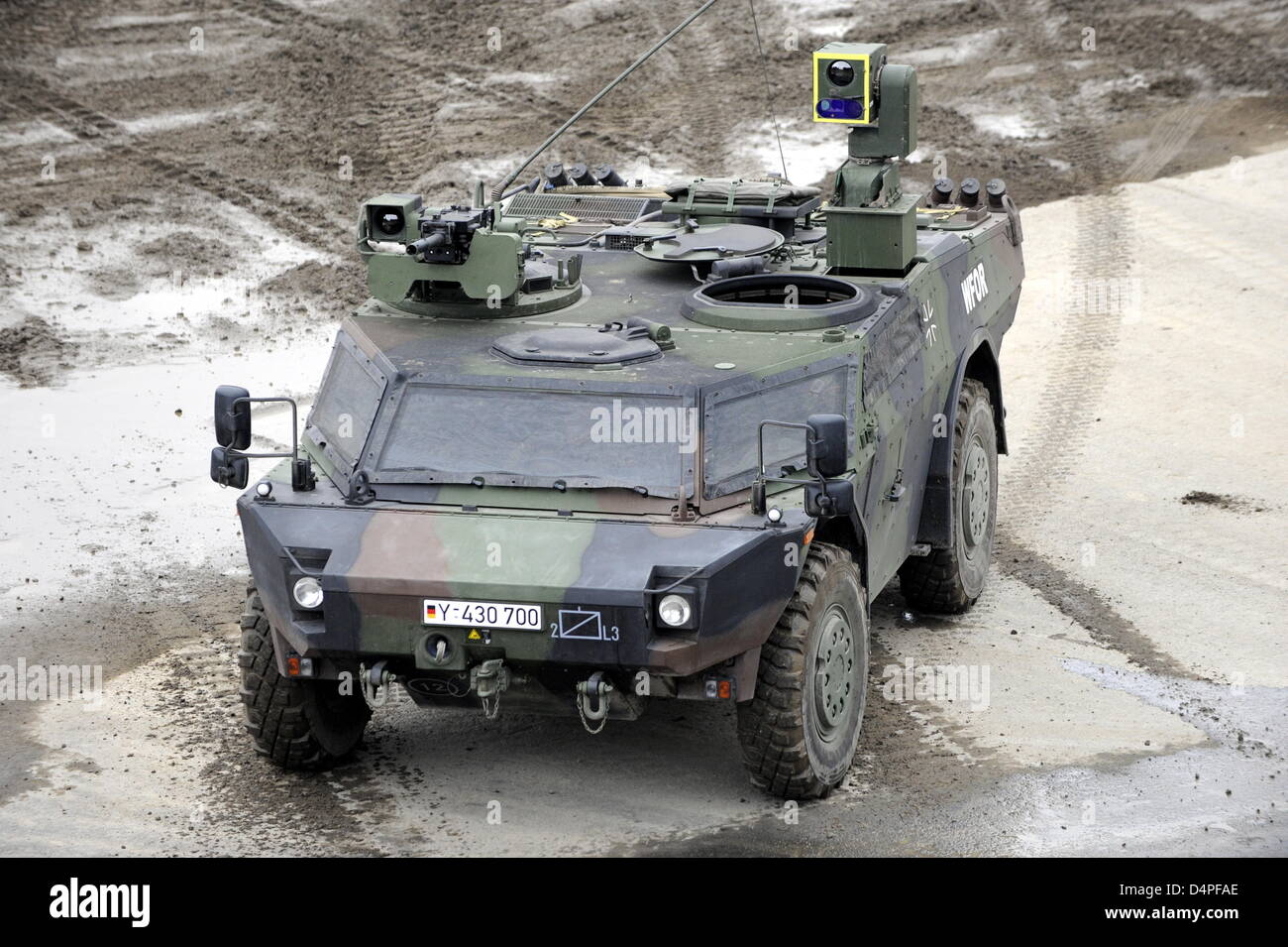 Die Bundeswehr Scout Auto? Fennek? während des Manövers Werbung ist ...