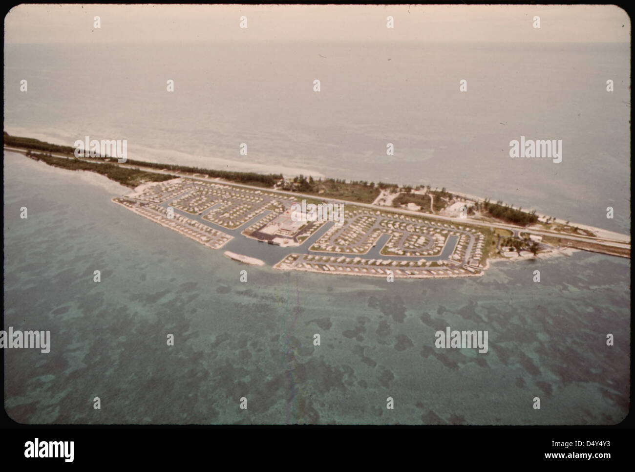 Marina und Travel Trailer Park in Long Key. Ein typisches Beispiel der ...