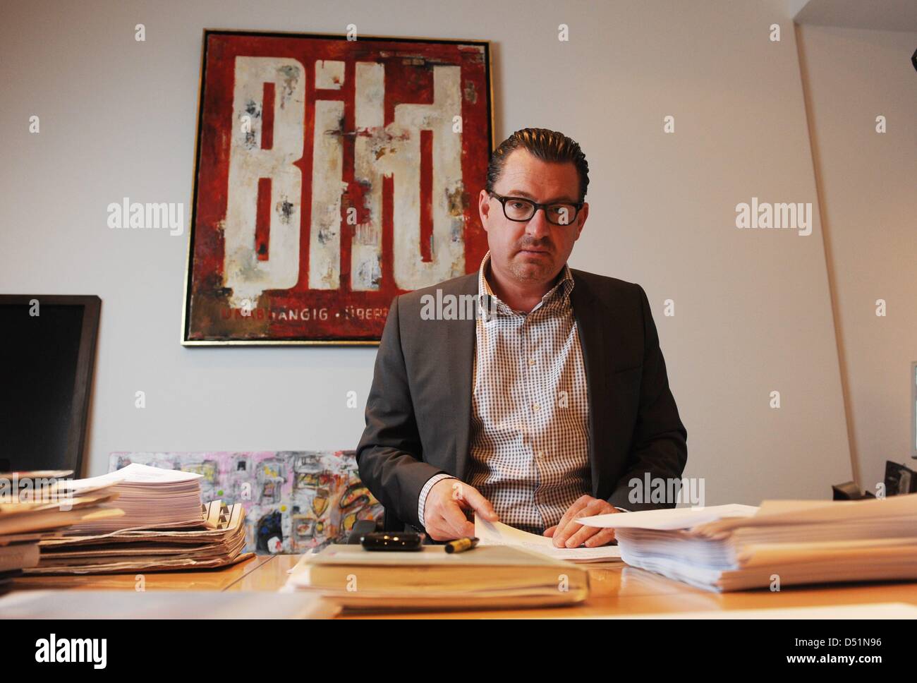 Der Chefredakteur der deutschen täglich stellt die BILD-Zeitung, Kai ...