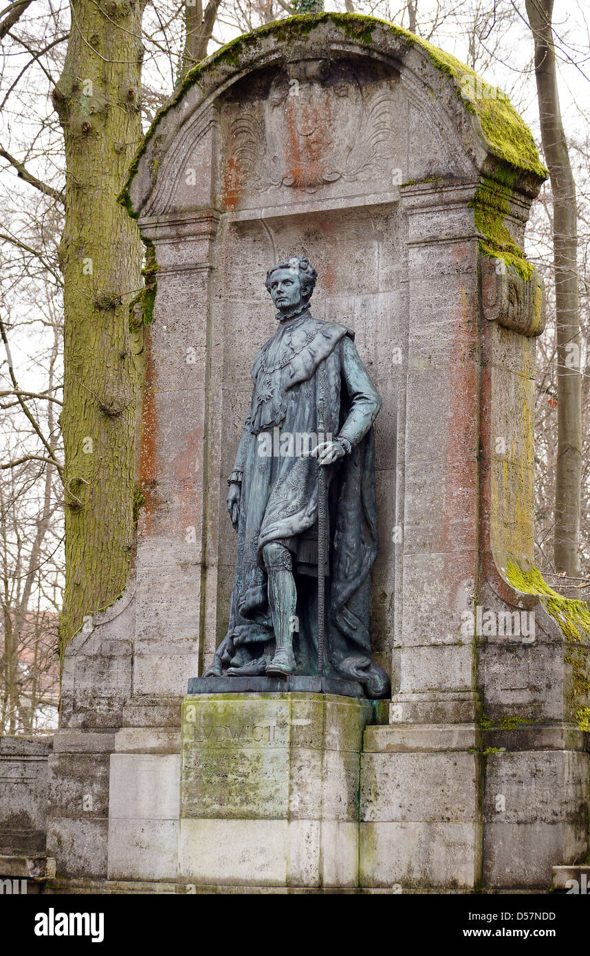 Statue von König Ludwig II. von Bayern, Bamberg, Deutschland ...