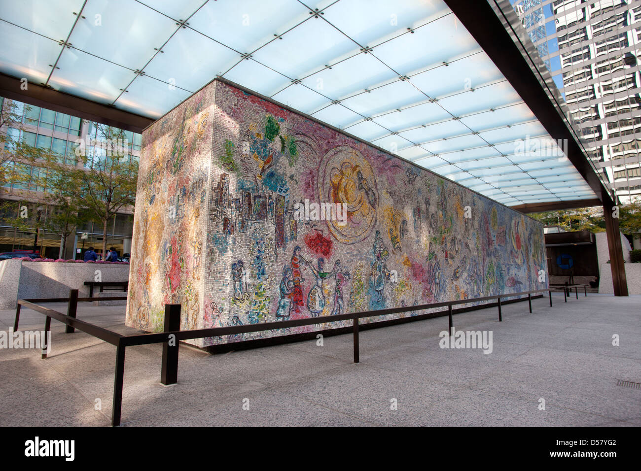 Vier Jahreszeiten Mosaik ©marc Chagall 1972 Chase Tower Plaza