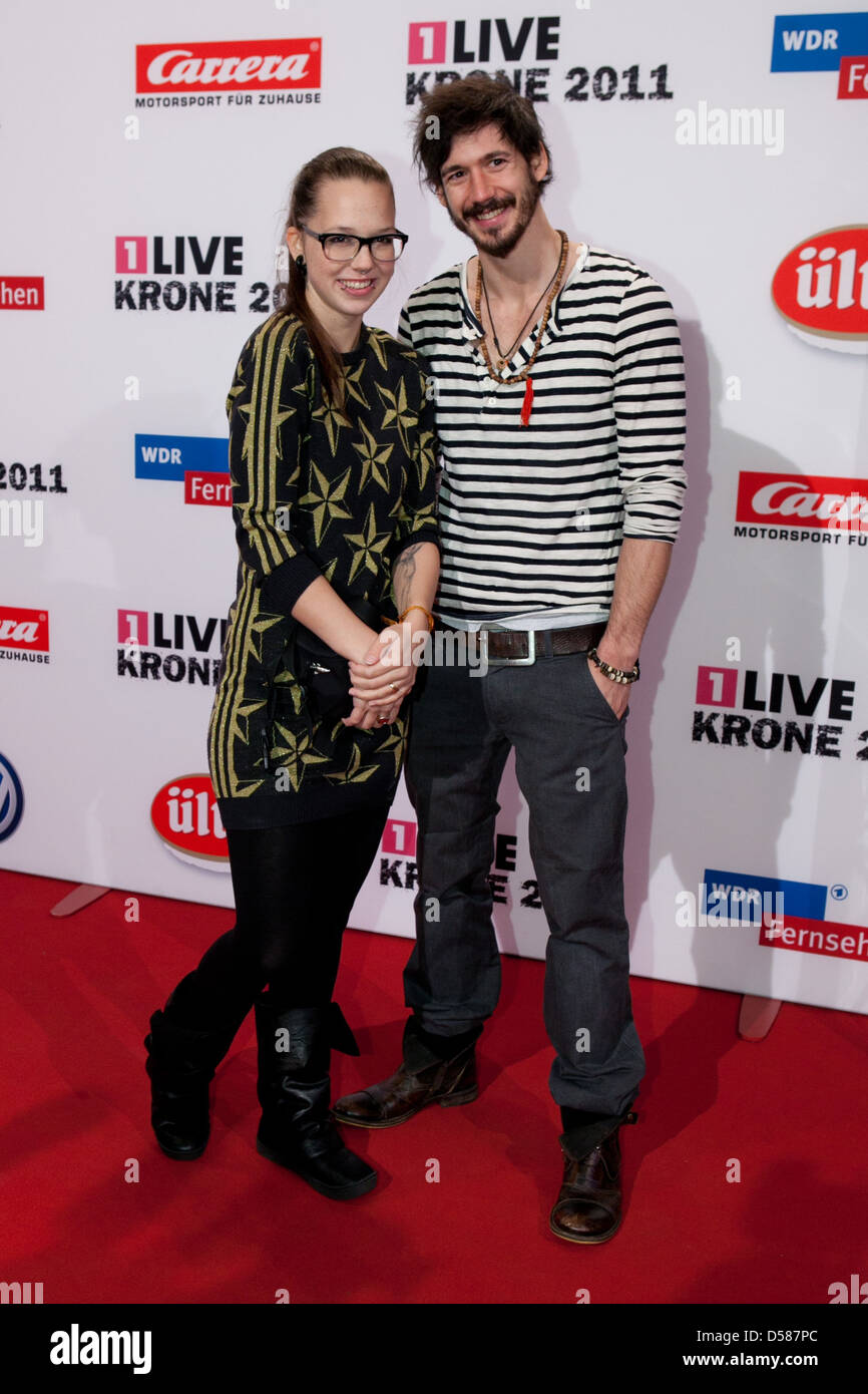 Stefanie Heinzmann, Claudio Heinzmann bei 1Live Krone Awards in ...
