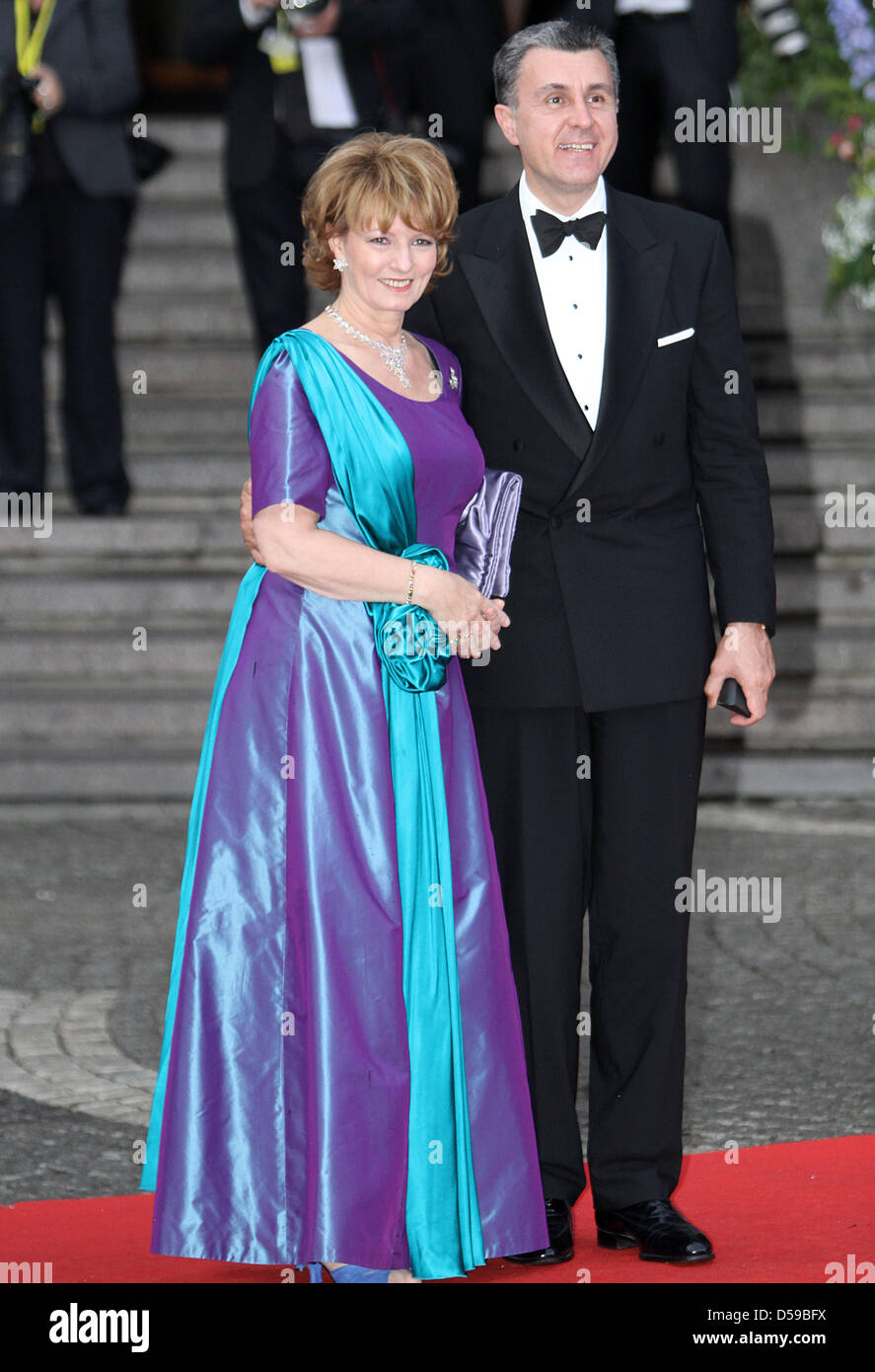 Prinz Radu Duda von Rumänien und Prinzessin Margareta kommen für eine ...