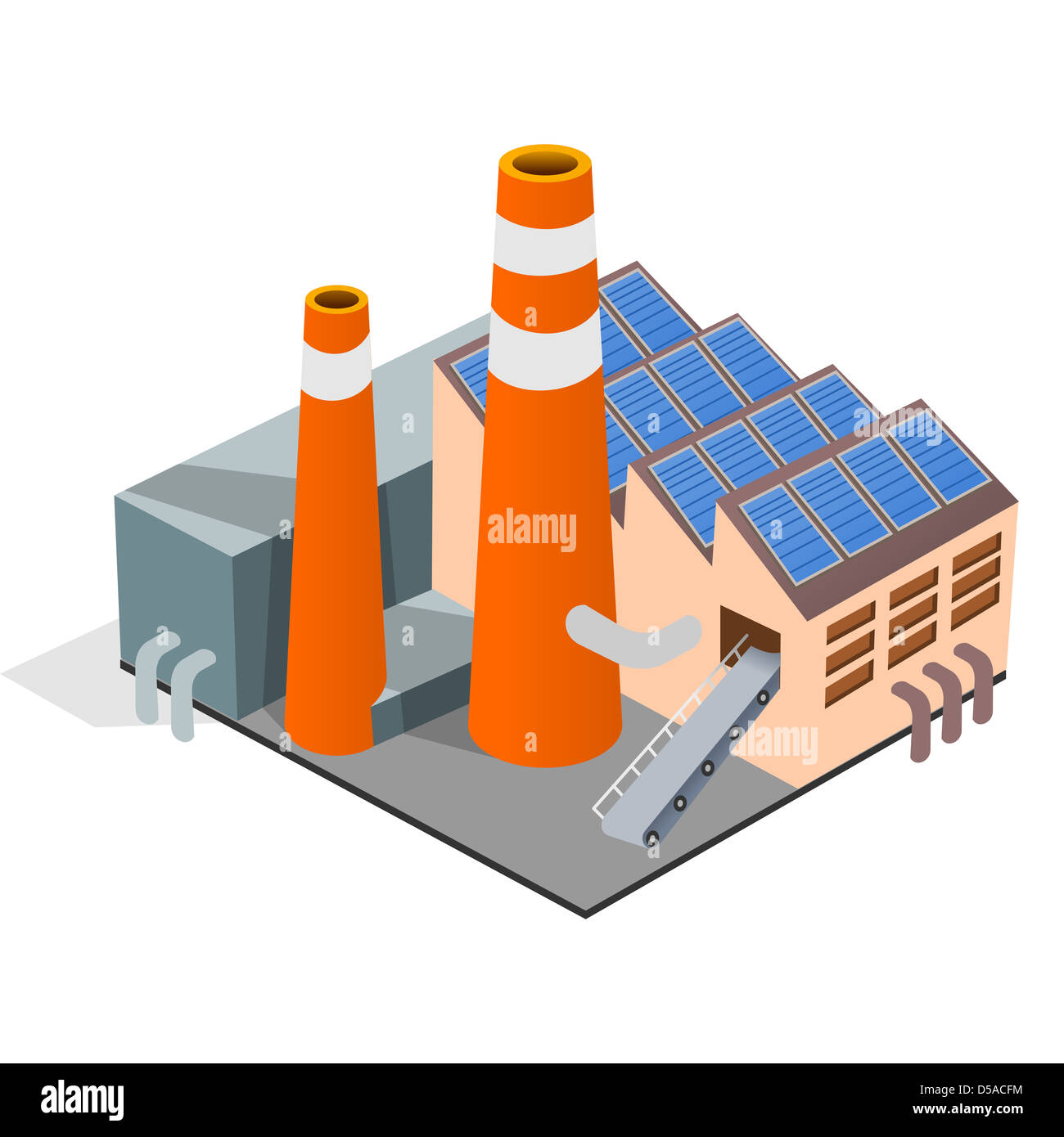 Cartoon power plant building chimney -Fotos und -Bildmaterial in hoher ...