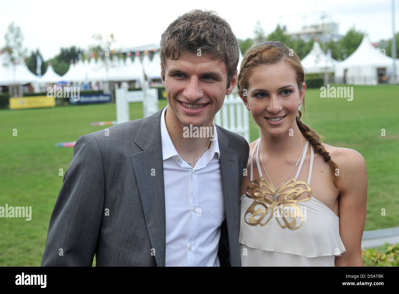 Deutschland internationale Thomas Mueller und seine Frau Lisa besuchen ... Deutschland internationale Thomas Mueller und seine Frau Lisa besuchen ...