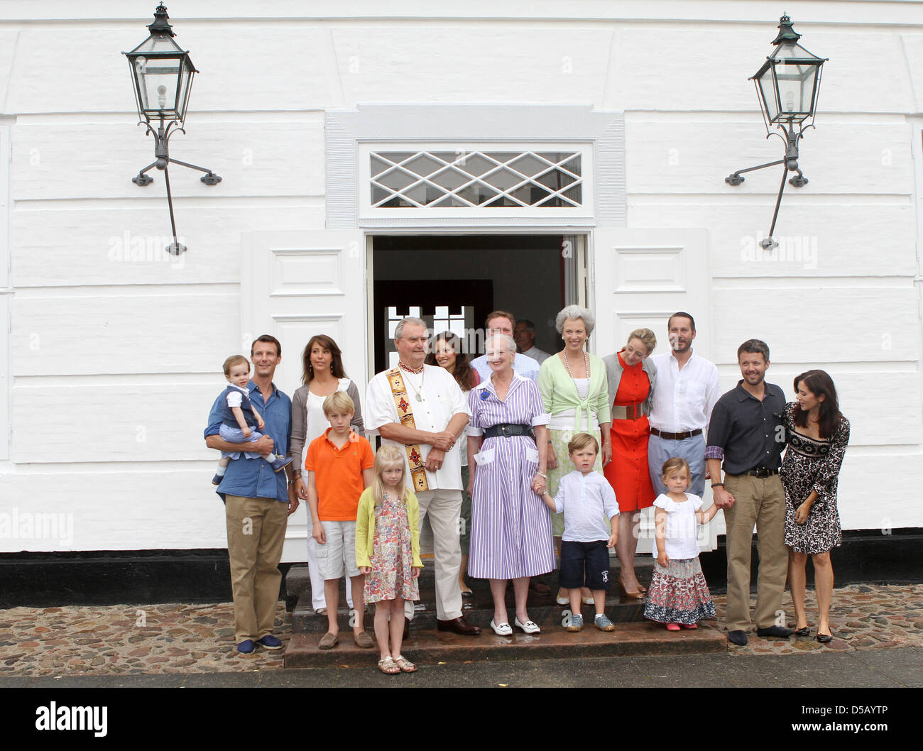 (L-R) Dänischer Prinz Joachim mit Sohn Henrik, Prinzessin Marie ...