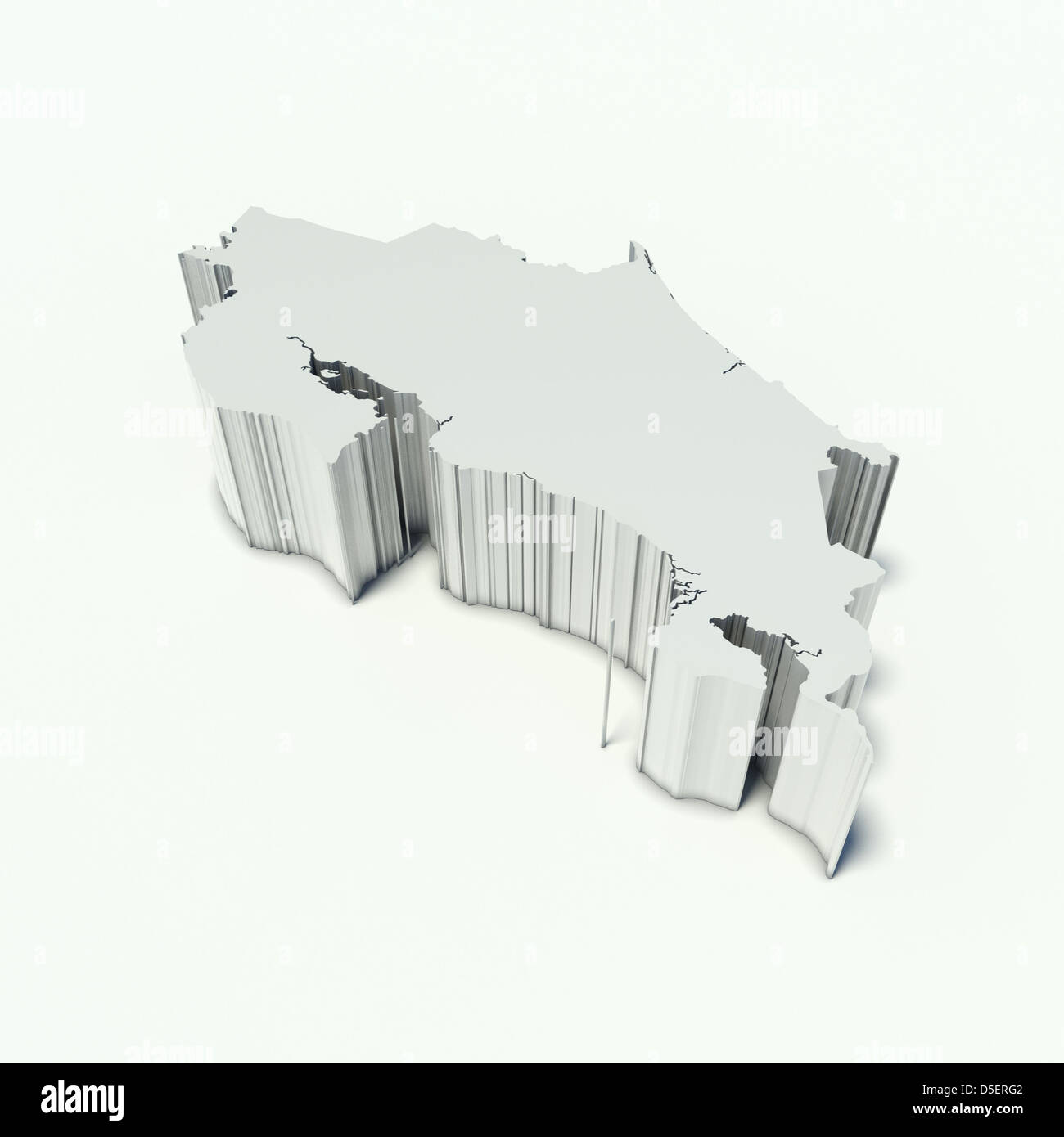 Mapa de costa rica en perspectiva blanco Ausgeschnittene Stockfotos und -bilder - Alamy