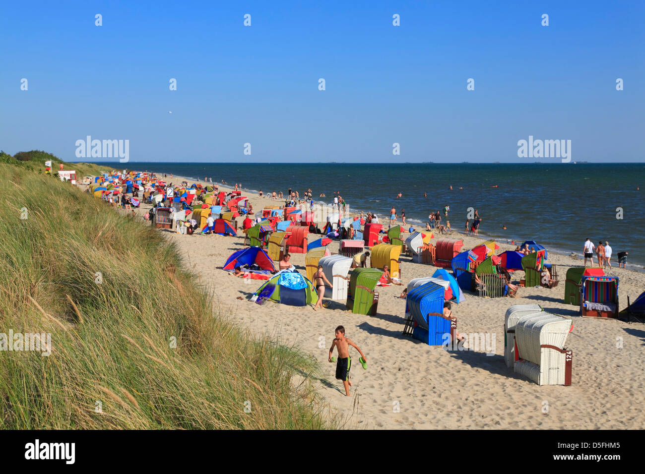 Insel Föhr, Nieblum Strand, Schleswig-Holstein, Deutschland ...