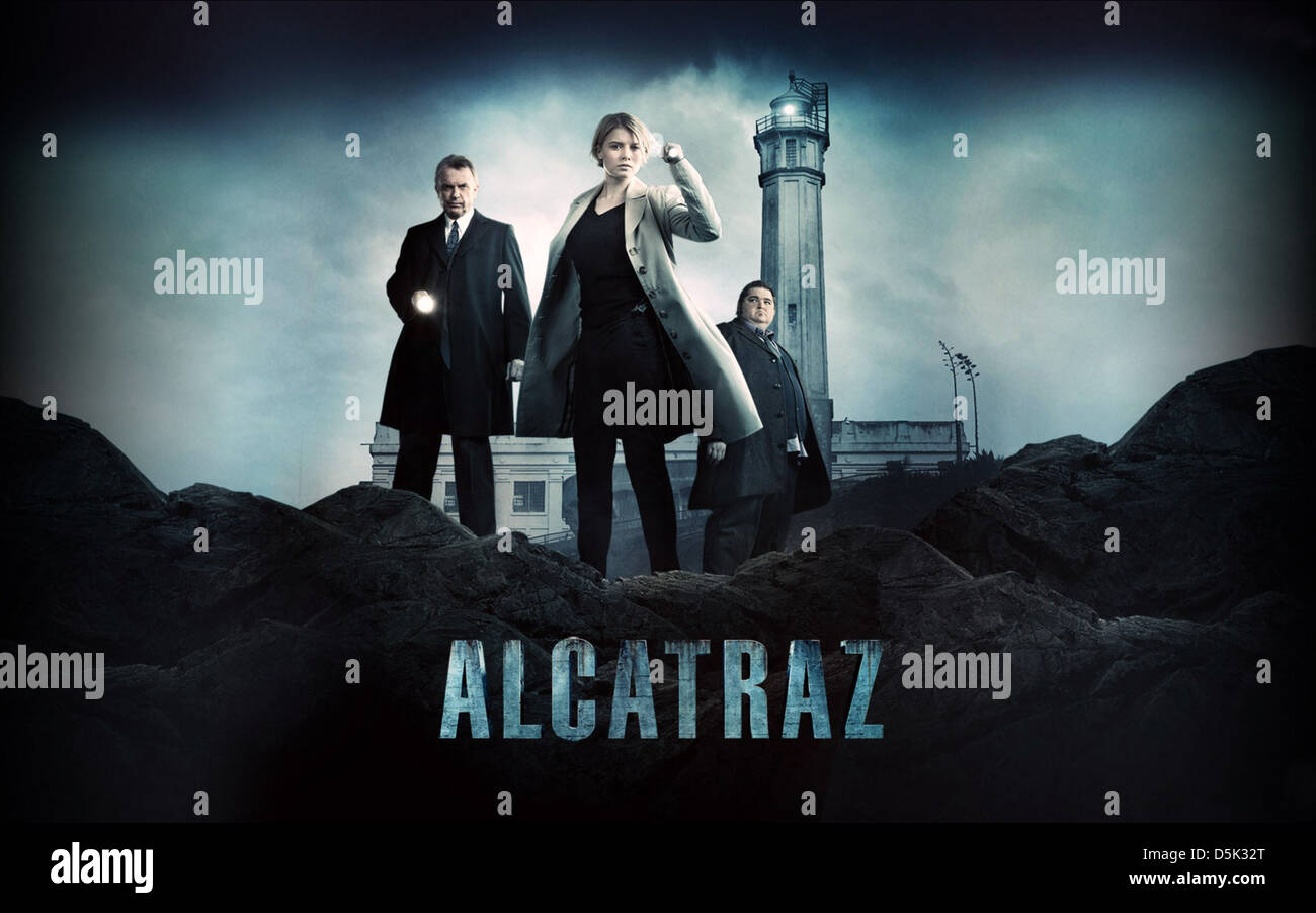 SAM NEILL, Sarah Jones, Jorge Garcia, Alcatraz, 2012 Stockfotografie ...