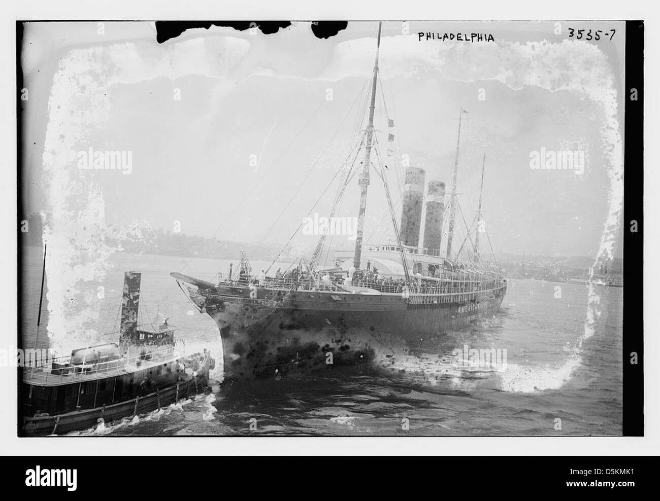 Die SS Philadelphia, ein Seefahrer der American Lines, ist auf diesem ...