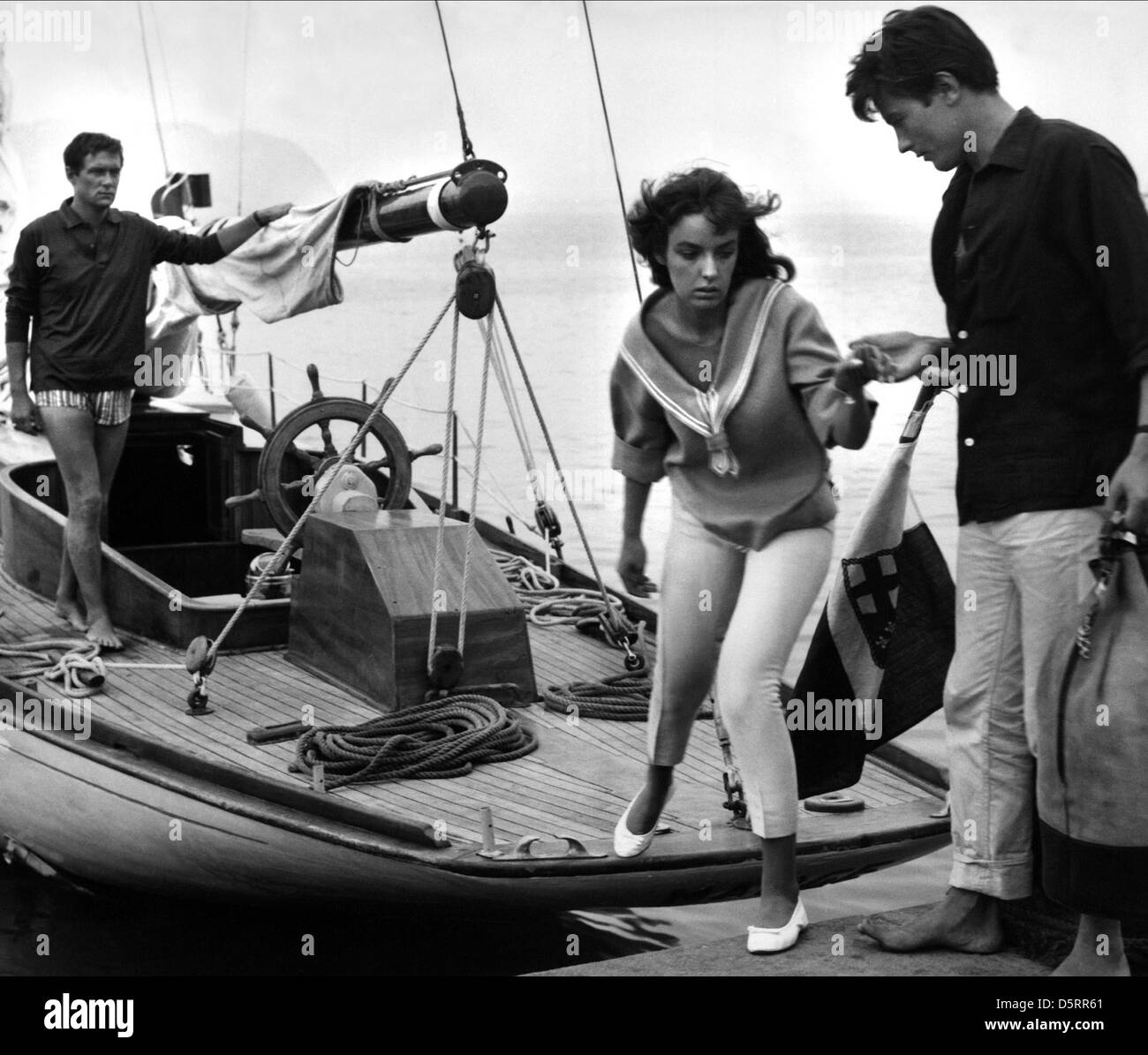 MAURICE RONET, MARIE LAFORET, Alain Delon, Plein Soleil, 1960 Stockfotografie - Alamy