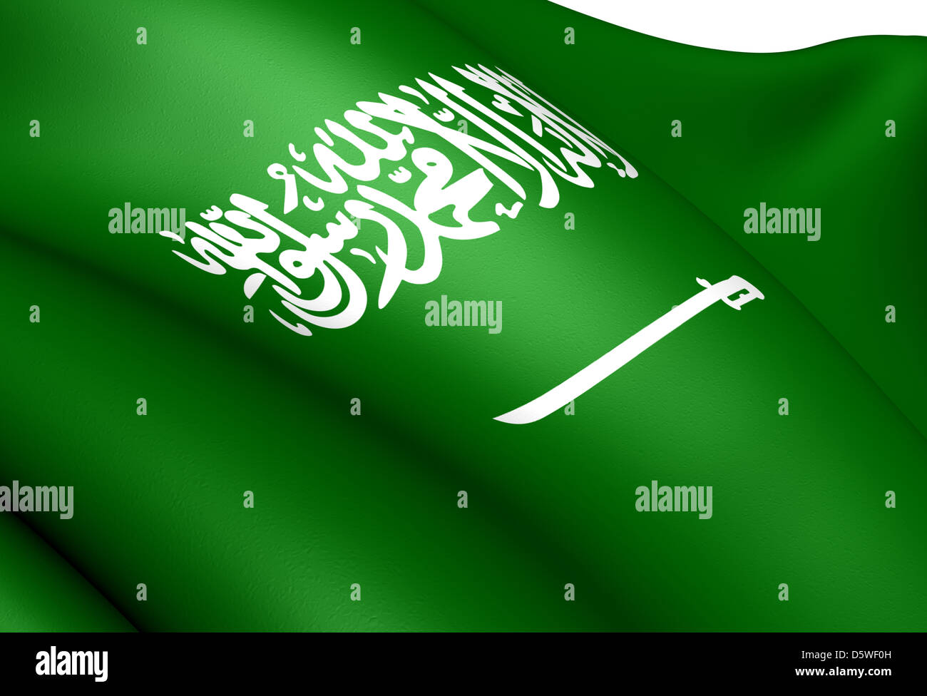 Flagge von Saudi-Arabien. Hautnah Stockfotografie - Alamy