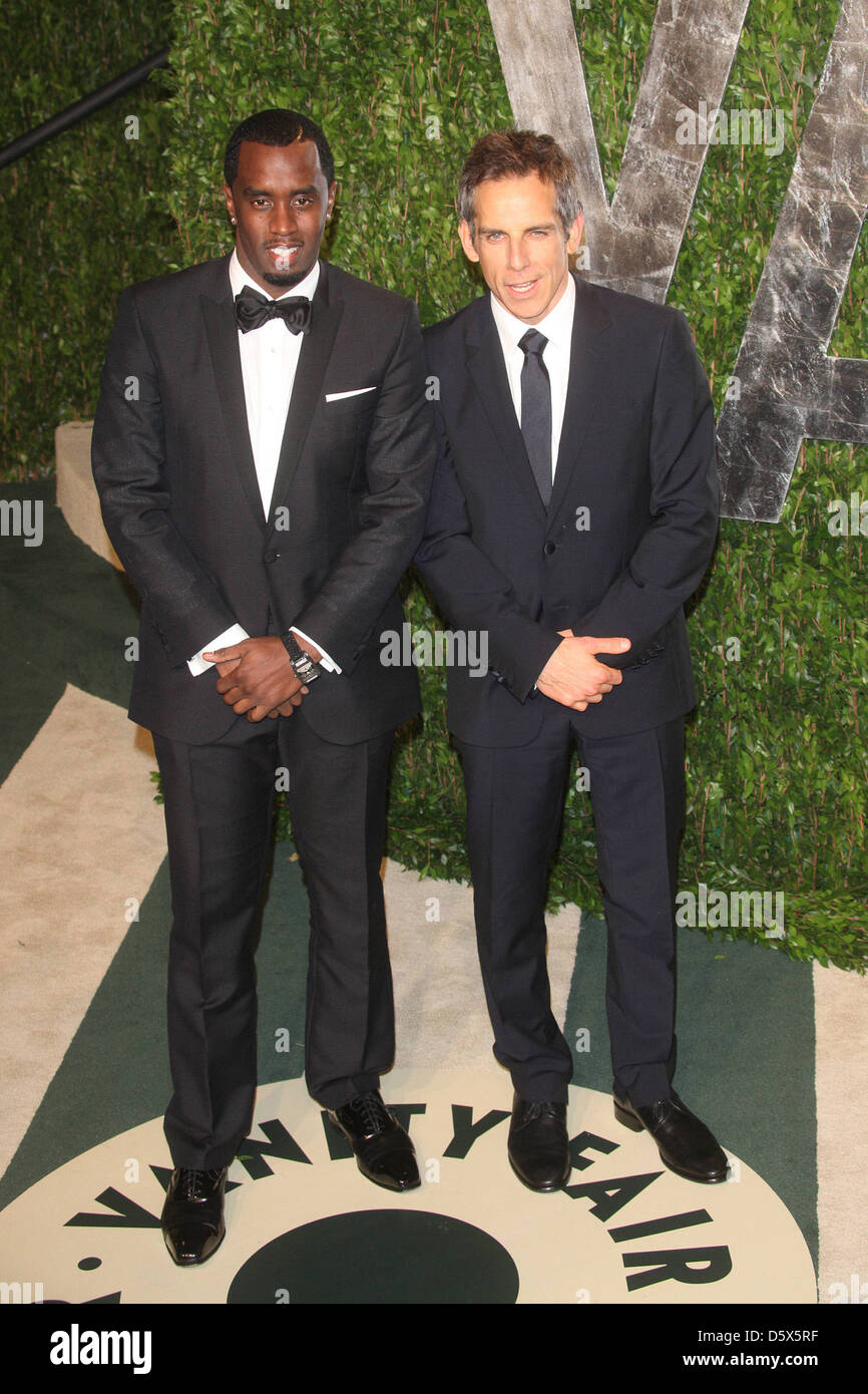 Sean Combs Alias P. Diddy und Ben Stiller 2012 Vanity Fair Oscar Party ...