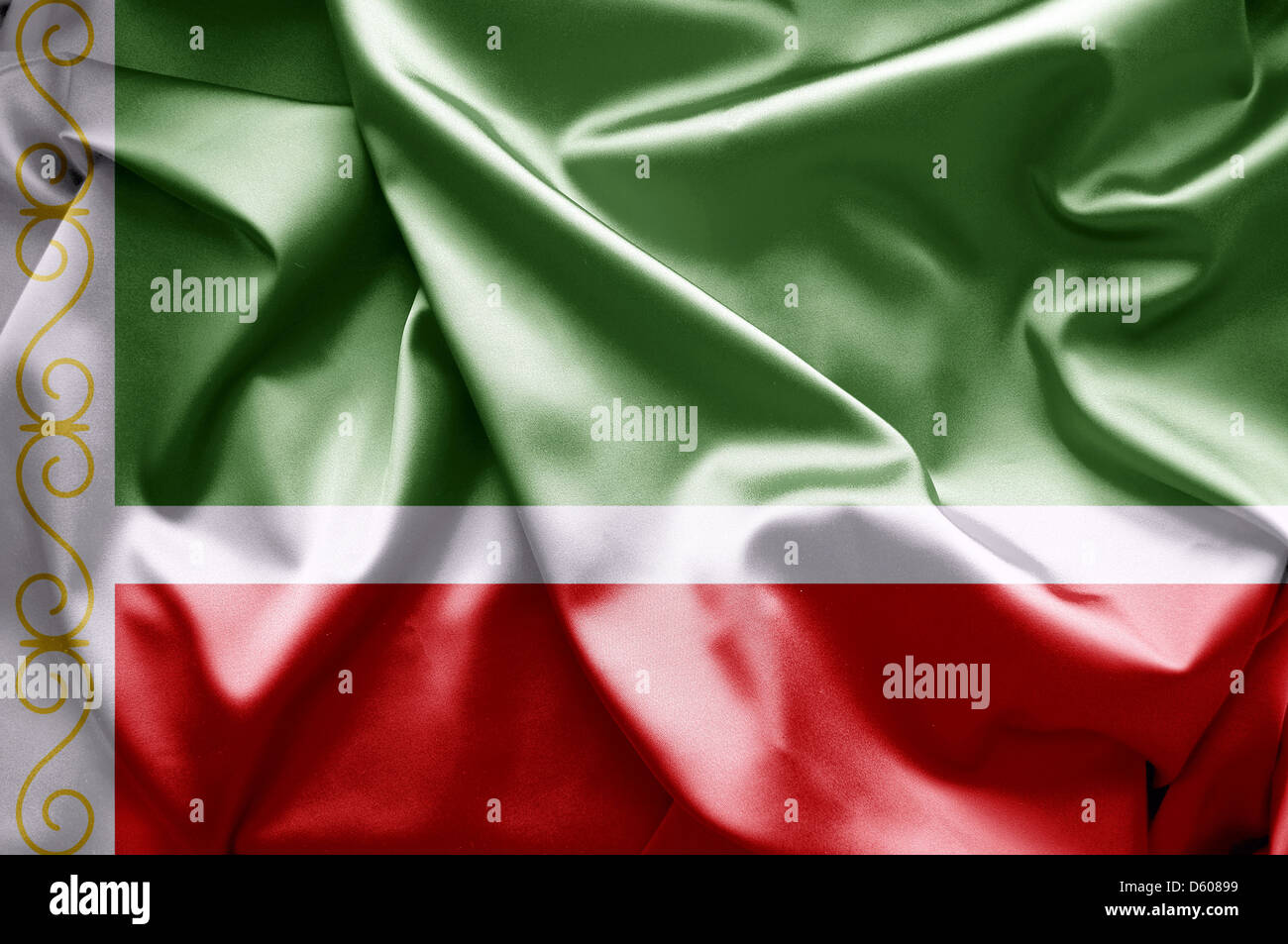 Flagge von Tschetschenien (Russland Stockfotografie - Alamy