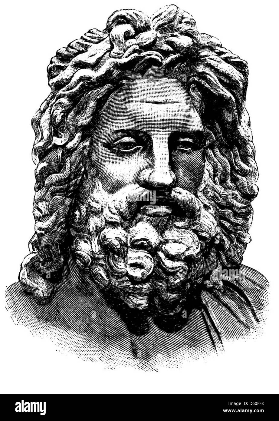 Dieser Eintrag aus dem Brockhaus and Efron Lexikon zeigt eine Skulptur ...