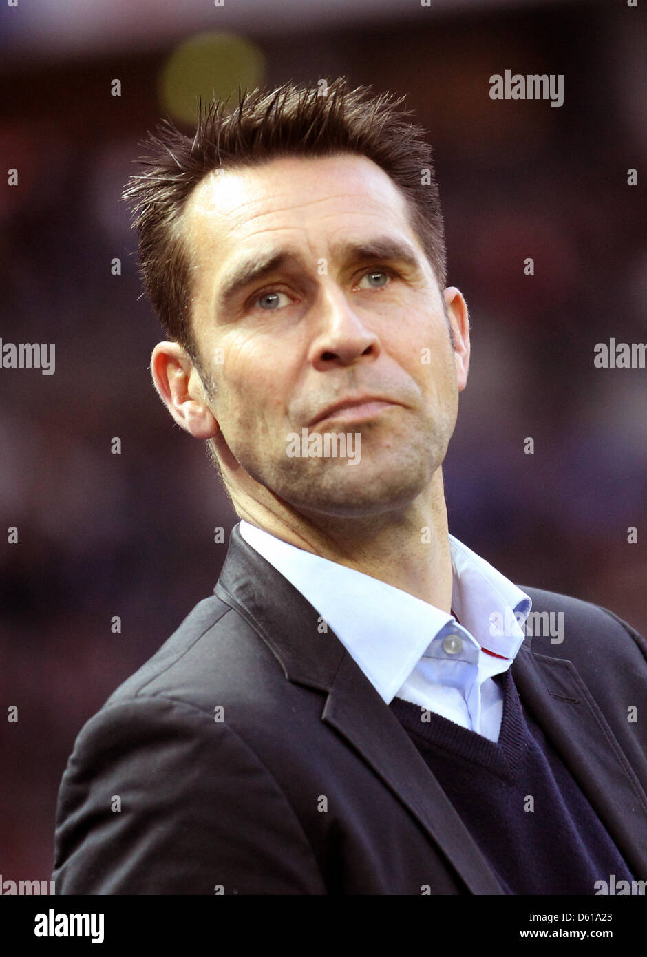 Herthas Manager Michael Preetz folgt der Bundesliga-Fußball-Spiel ...