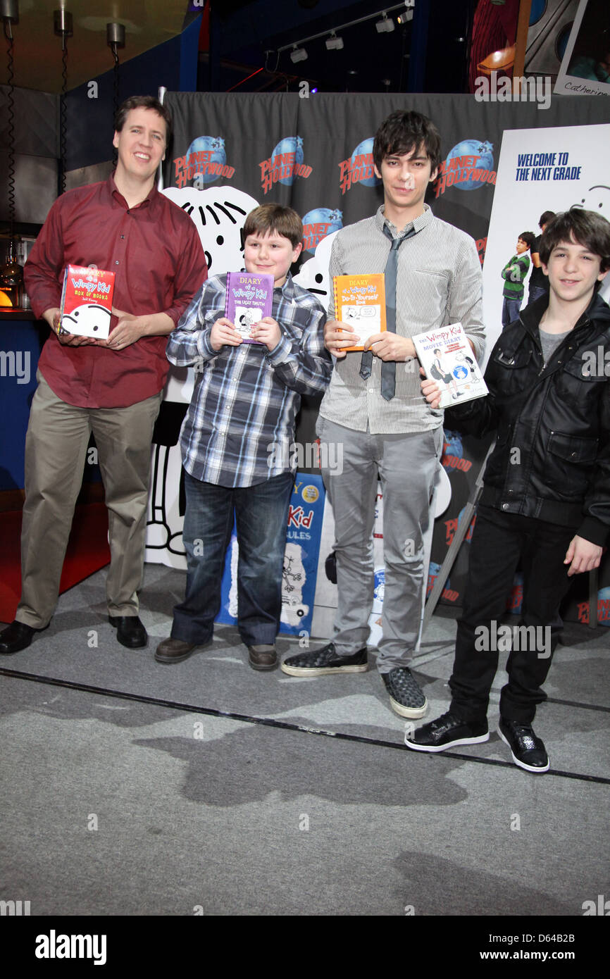 Autor Jeff Kinney, Robert Capron, Devon Bostick und Zack Gordon Stars ...