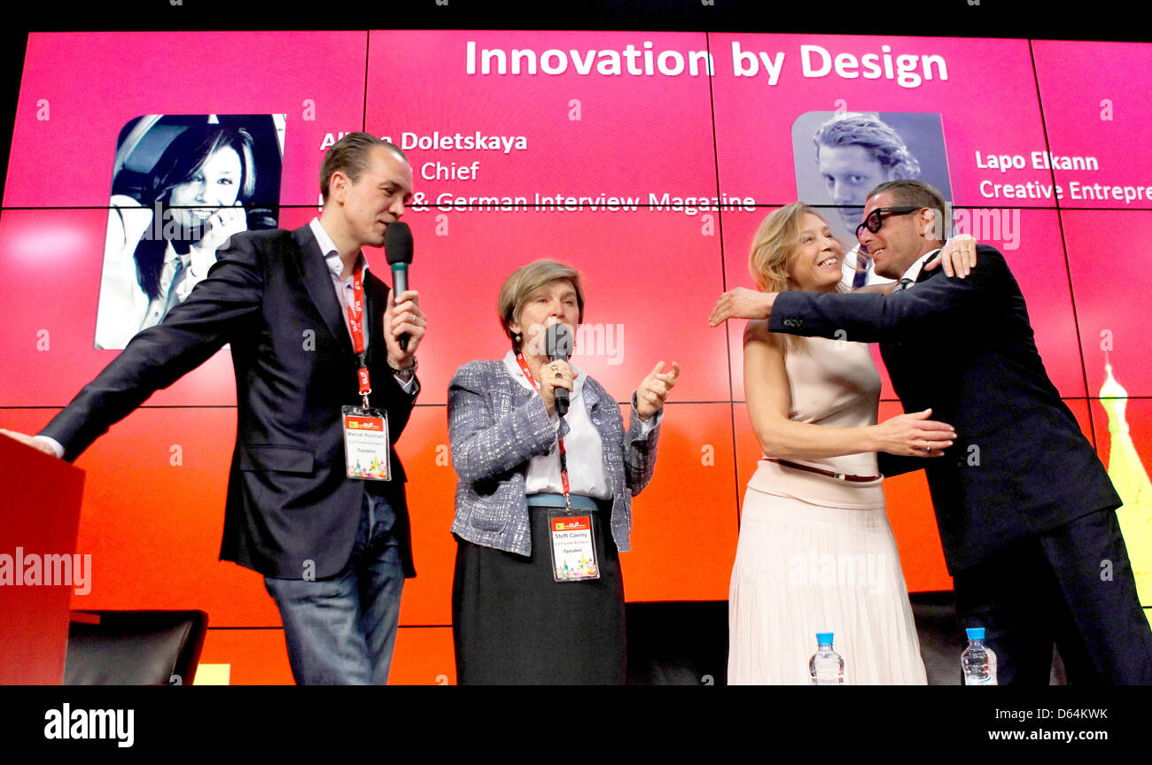 Marcel Reichart (L-R), Geschäftsführer und Mitbegründer der DLD, Steffi ...