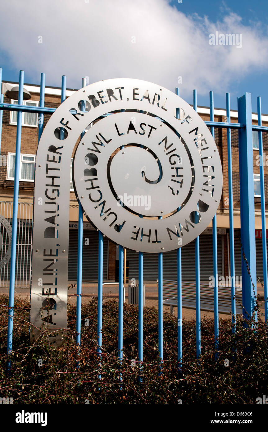 Öffentliche Kunst bei der Parade shopping Precinct, Kingshurst, West ...