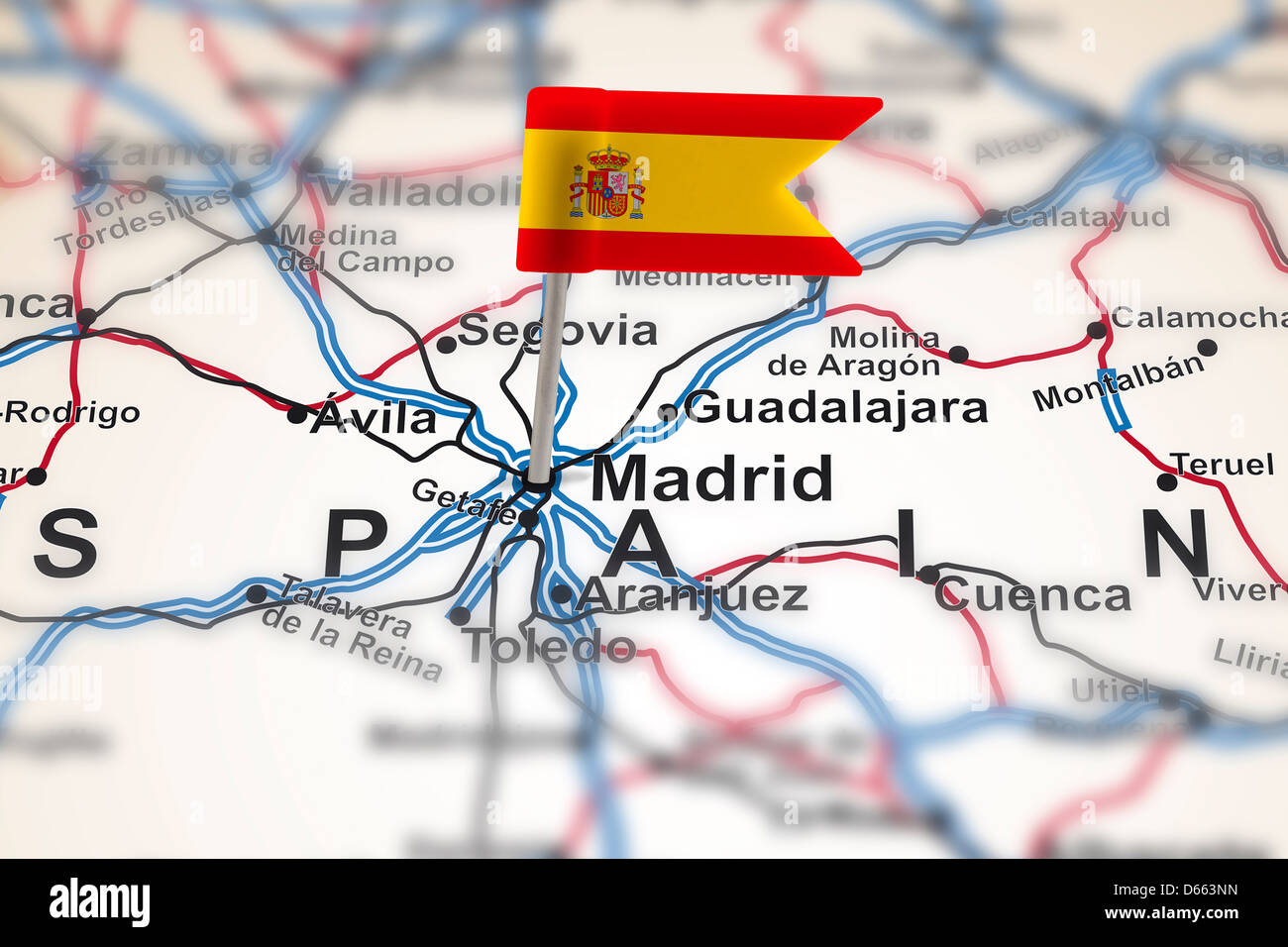 Map City Madrid Map Pin Stockfotos und -bilder Kaufen - Alamy
