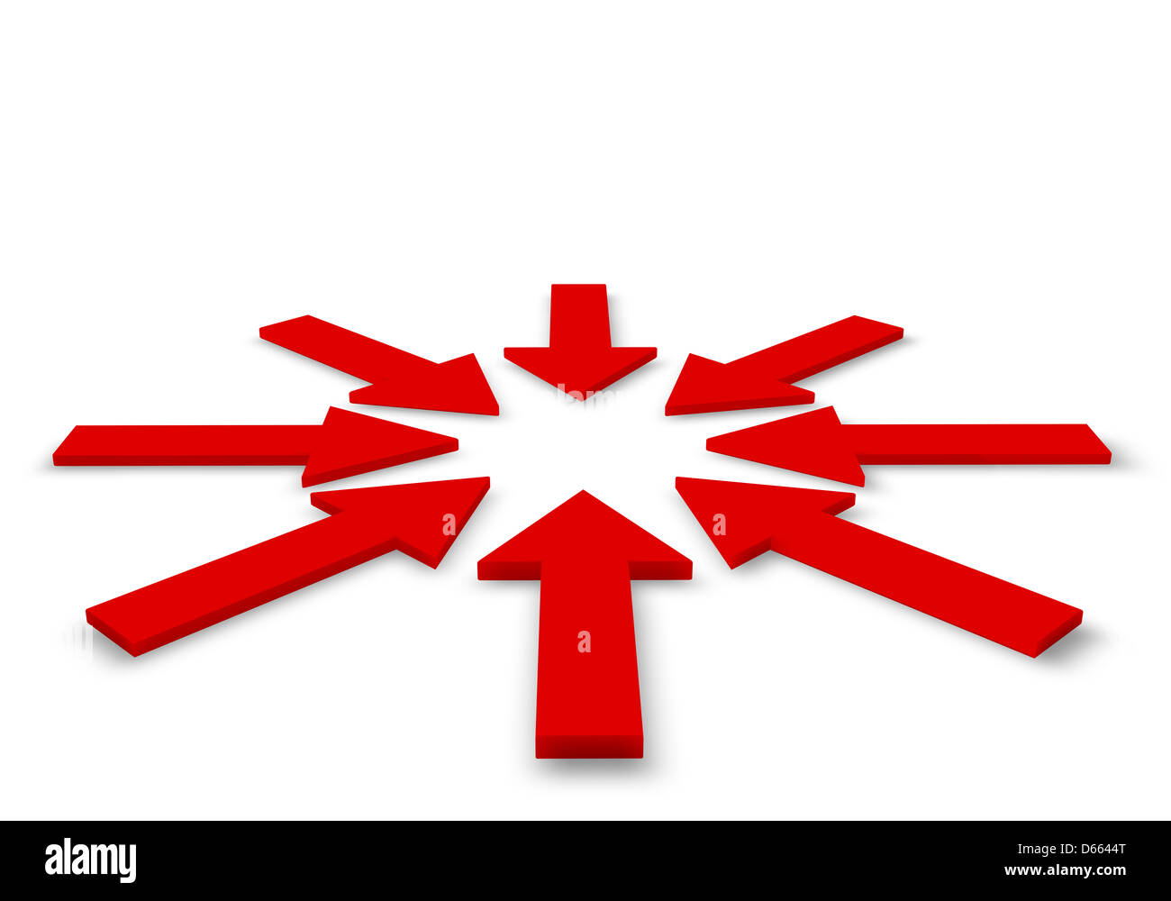 Red arrows in 3d illustration -Fotos und -Bildmaterial in hoher ...