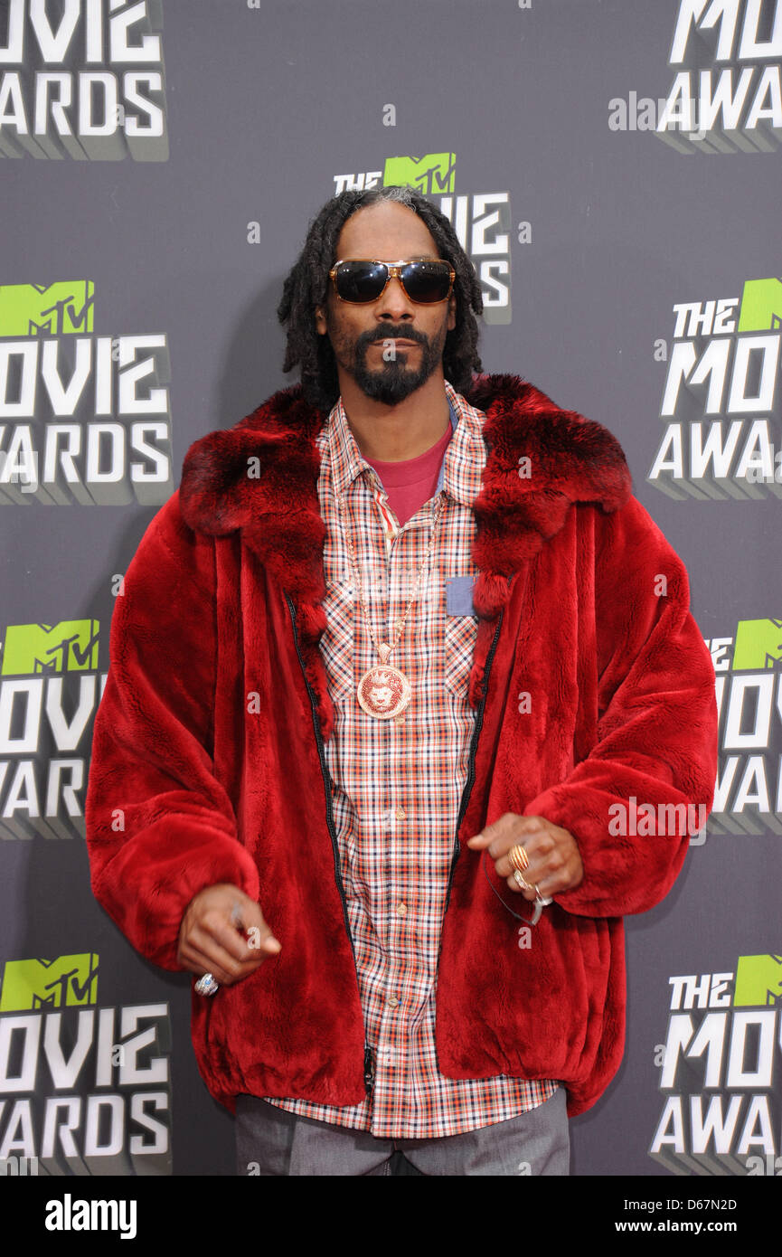 US-Rapper Snoop Lion aka Snoop Dogg kommt bei den 2013 MTV Movie Awards ...