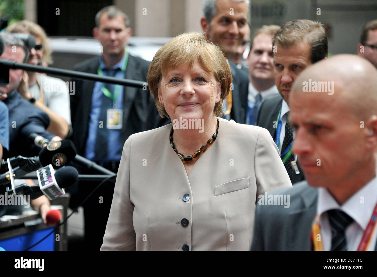 Bundeskanzlerin Angela Merkel kommt auf dem Europäischen Gipfel in ...