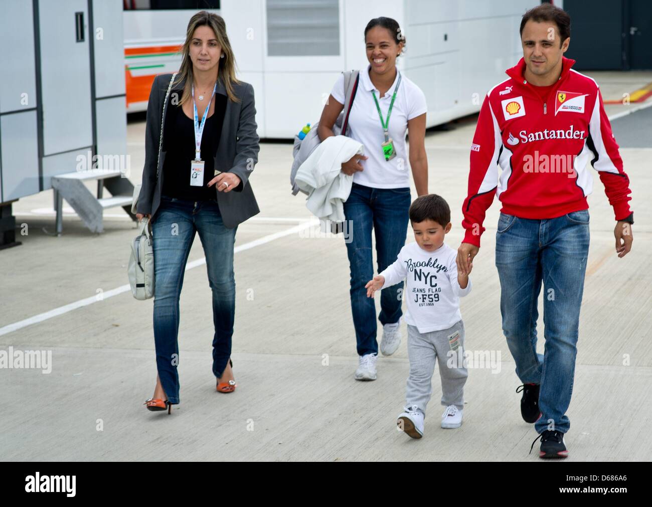 Brasilianischer Formel-1-Pilot Felipe Massa von Ferrari, sein Sohn ...