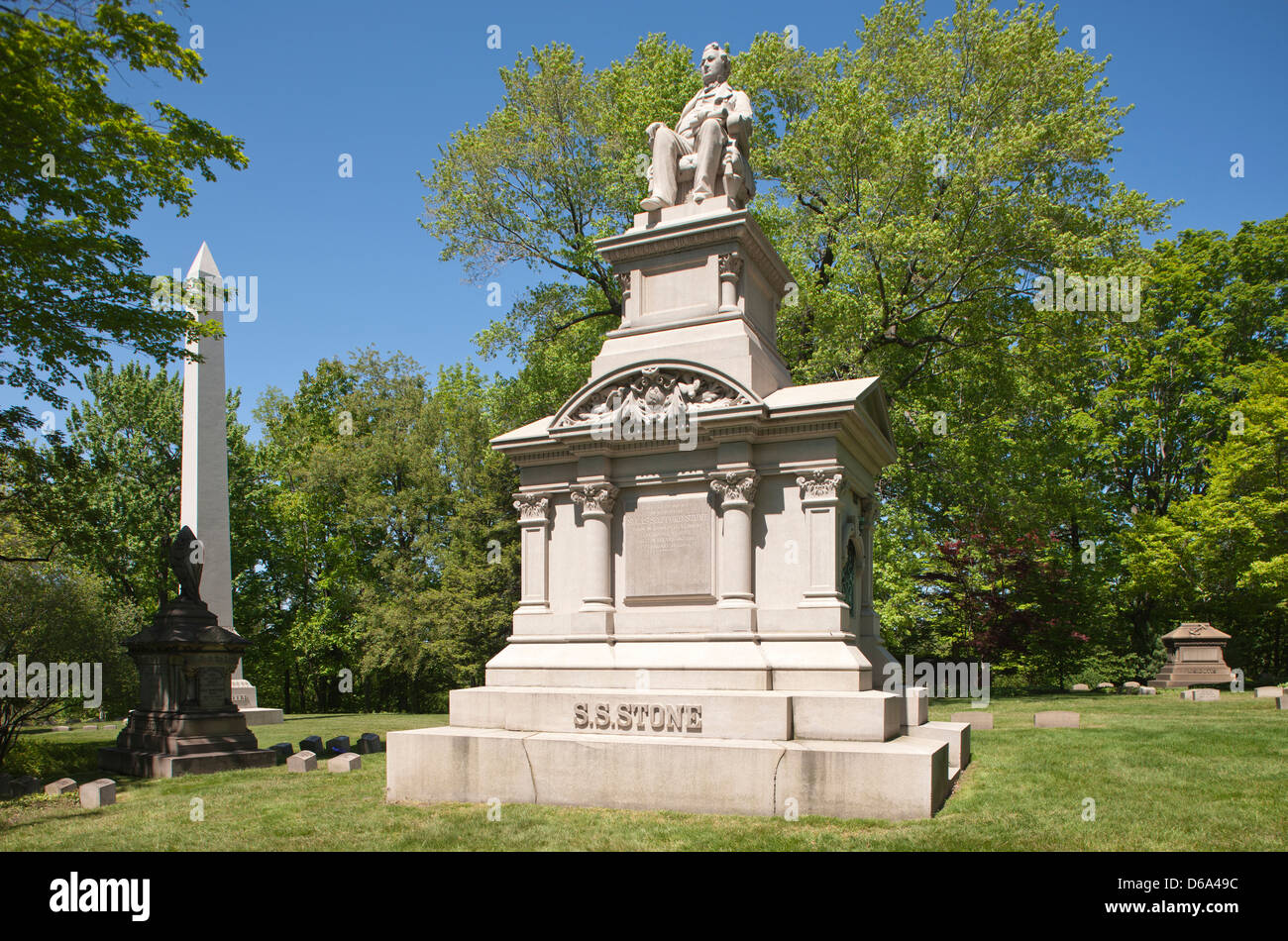 ROCKEFELLER FAMILIE BEERDIGUNG PLOT STEIN DENKMAL JOHN D ROCKEFELLER ...