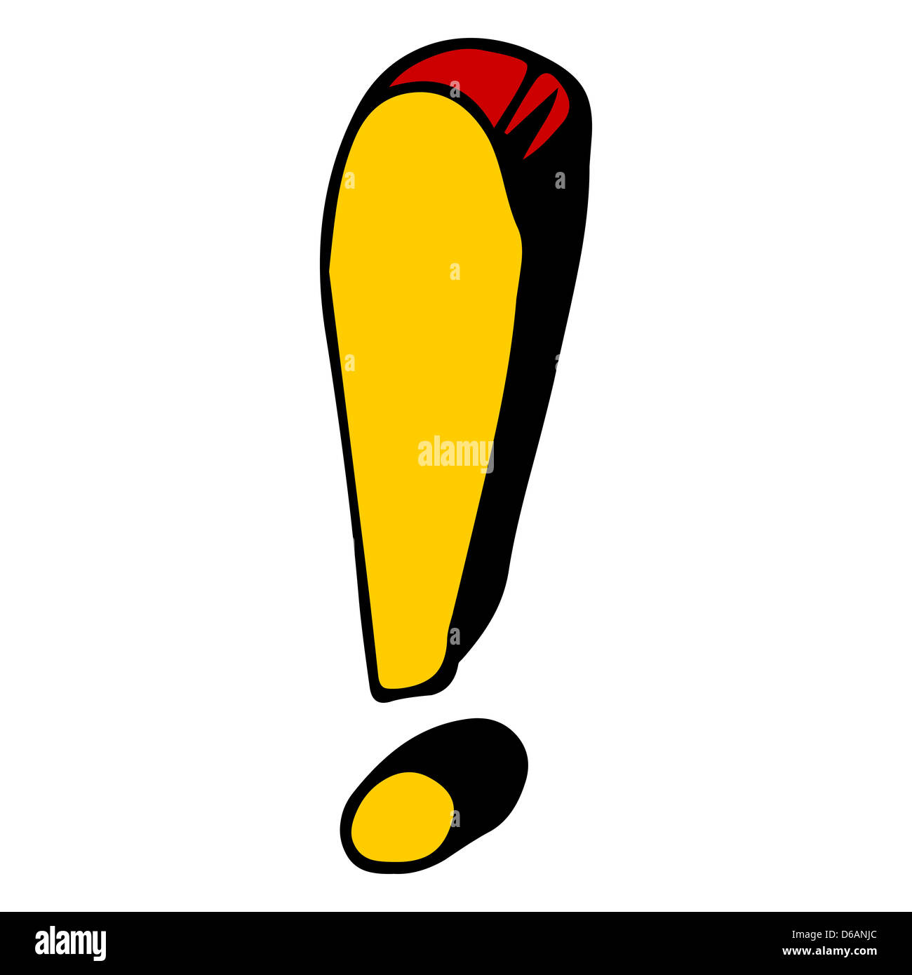 kindliche Doodle ABC, Hand gezeichnete Ausrufezeichen Stockfotografie ...