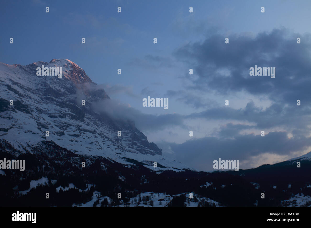 Winter-Nordwand, Eiger Berg, Grindelwald; UNESCO-Weltkulturerbe ...