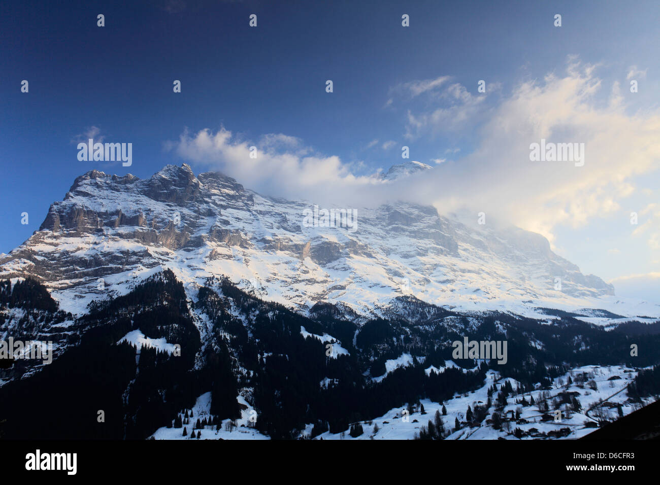 Winter-Nordwand, Eiger Berg, Grindelwald; UNESCO-Weltkulturerbe ...