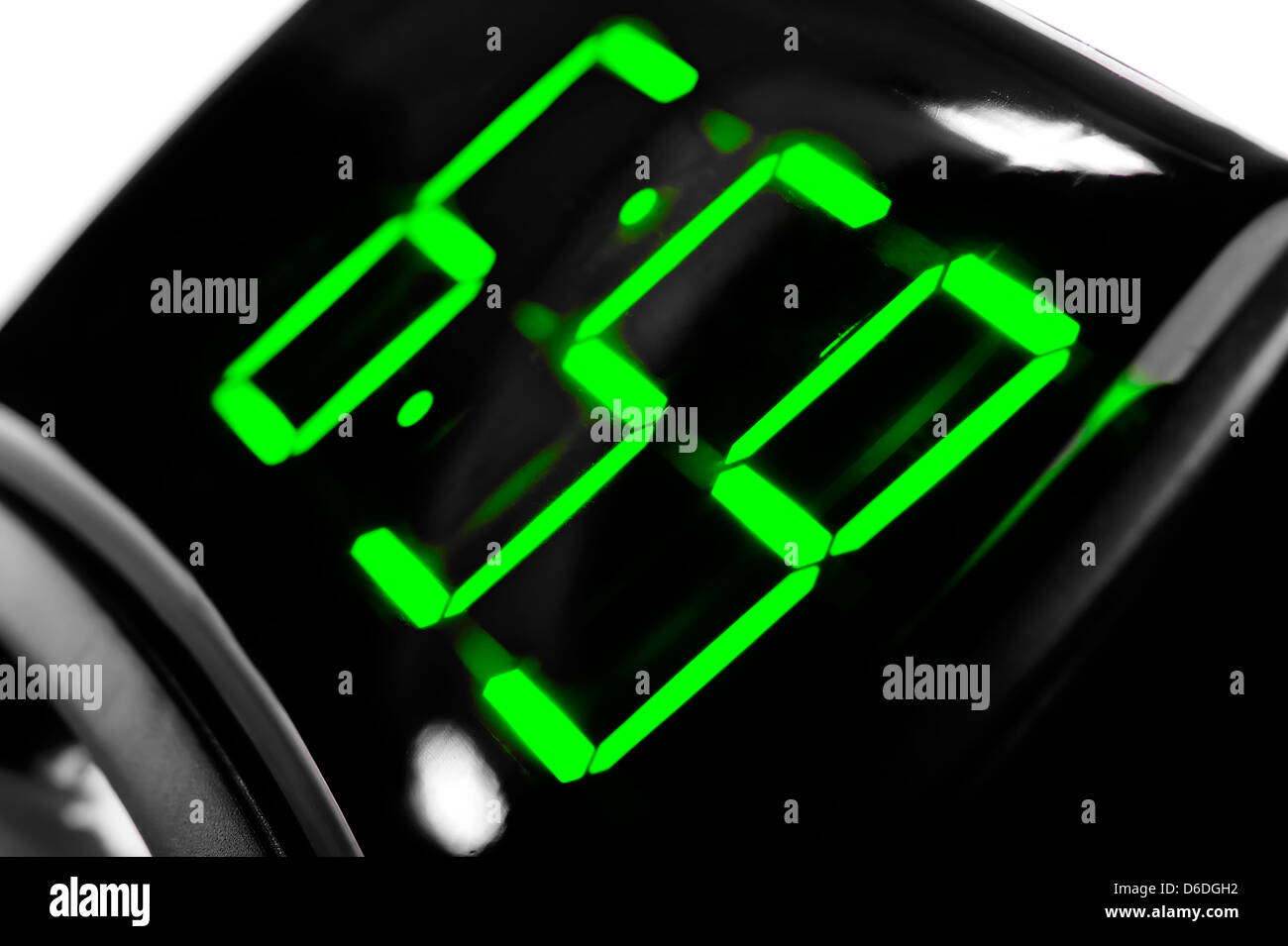 Digitaluhr Display zeigt die Uhrzeit 6,59 Stockfotografie - Alamy