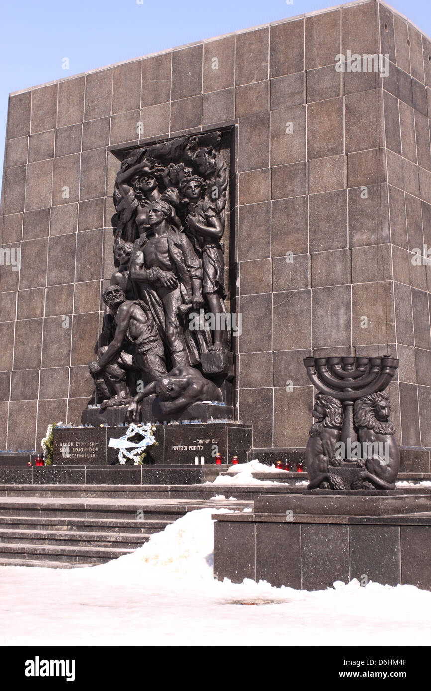 Warschauer Ghetto Denkmal Warschau Polen Stockfotografie - Alamy