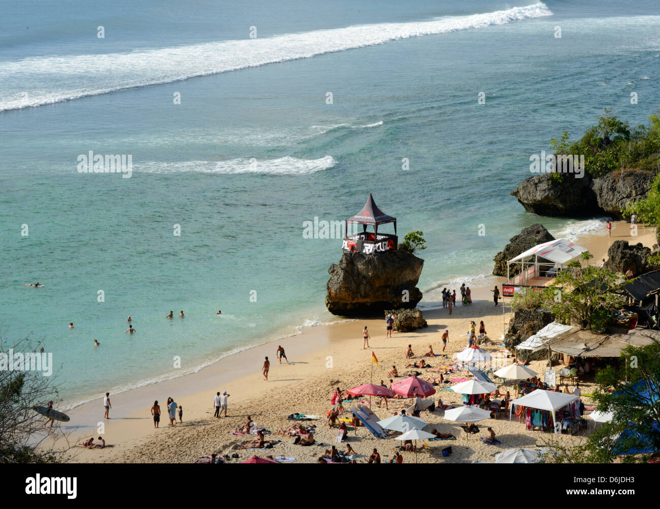 Padang Padang Strand und Surfen Hub, Bukit Halbinsel, Bali, Indonesien ...