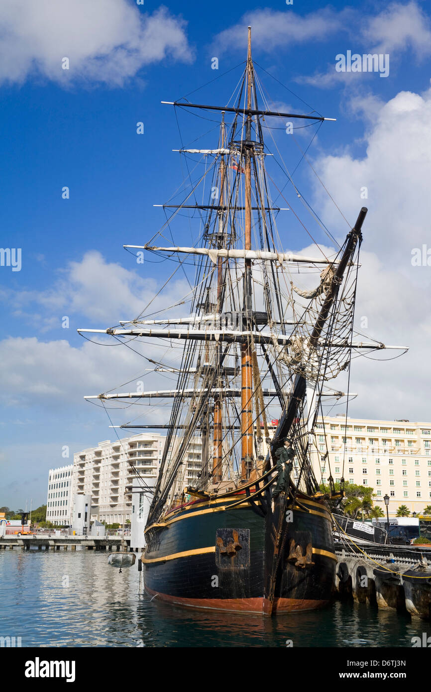 HMS Bounty in der Altstadt von San Juan, Puerto Rico Stockfotografie ...