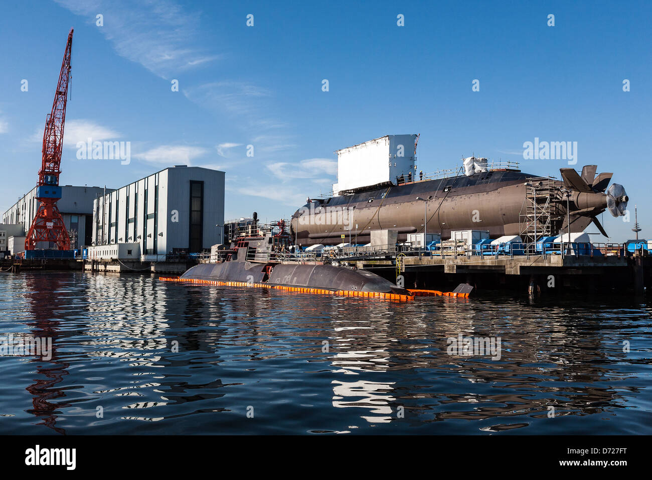 Kiel, Deutschland, u-Boote an der Kieler HDW deutsche Werft GmbH ...