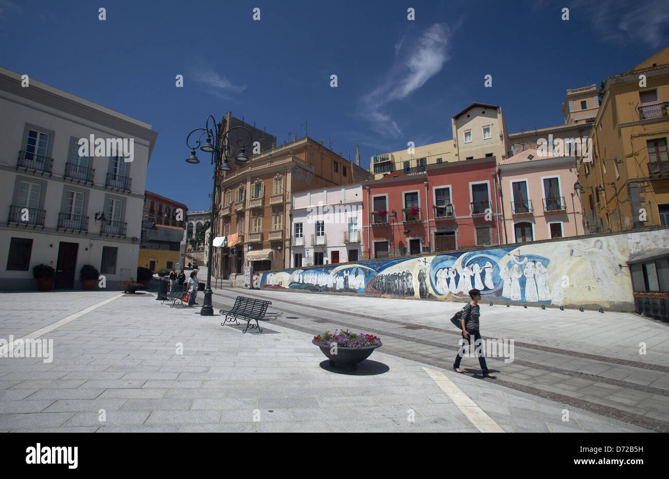 Cagliari, Italien, Wohn- und Geschaeftshaeuser Via Garibaldi in ...