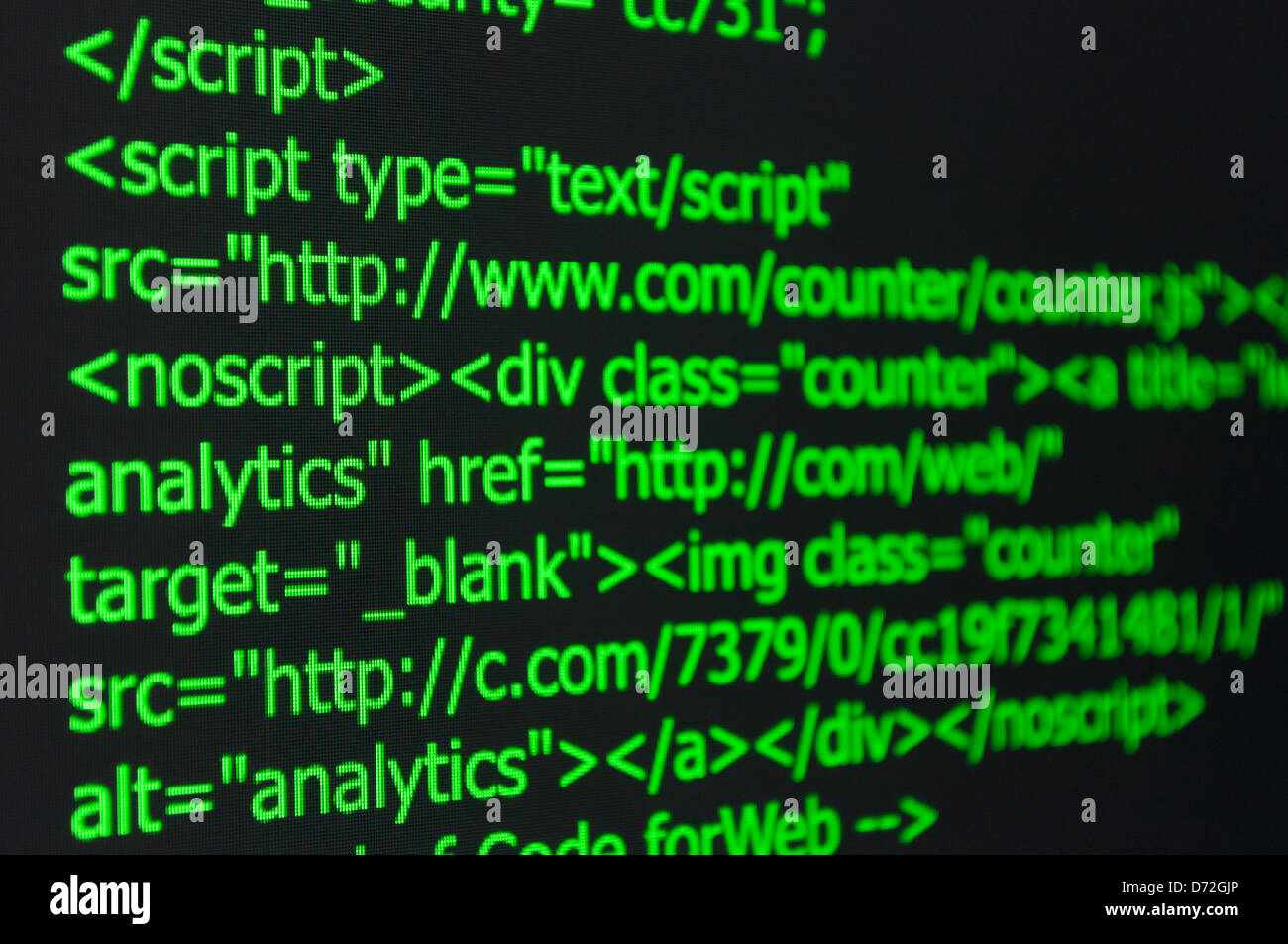 Html code -Fotos und -Bildmaterial in hoher Auflösung – Alamy