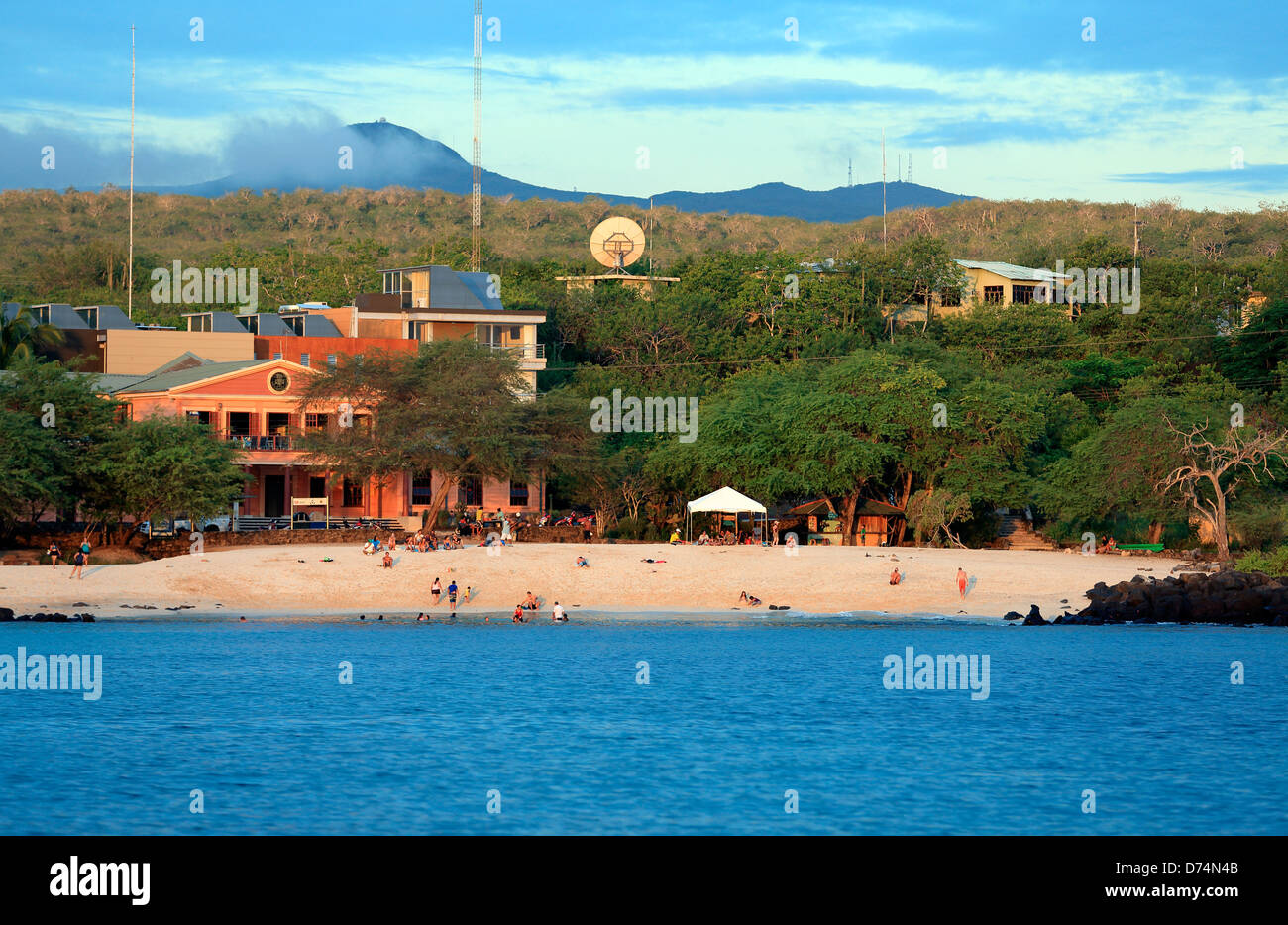 Menschen Baden am Strand von Playa Mann auf der Insel San Cristobal ...