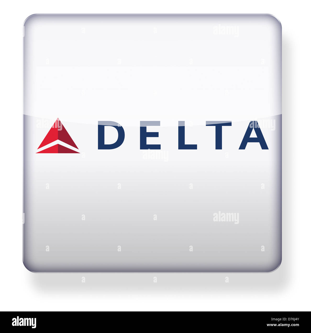 Delta Airlines-Logo als ein app-Symbol. Clipping-Pfad enthalten ...
