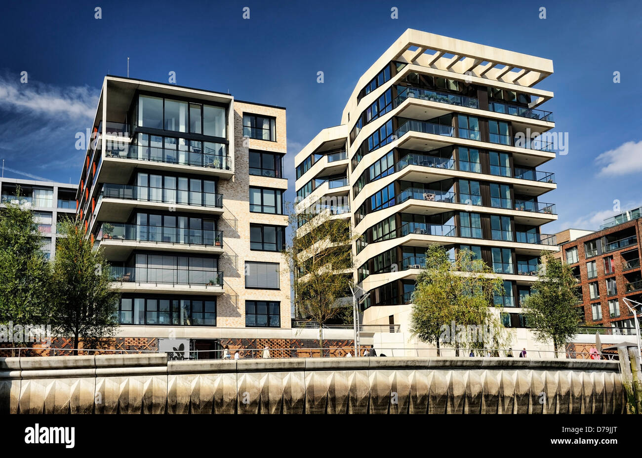 Moderner Architektur in den kaiserlichen Kai im Hafen Stadt Hamburg ...