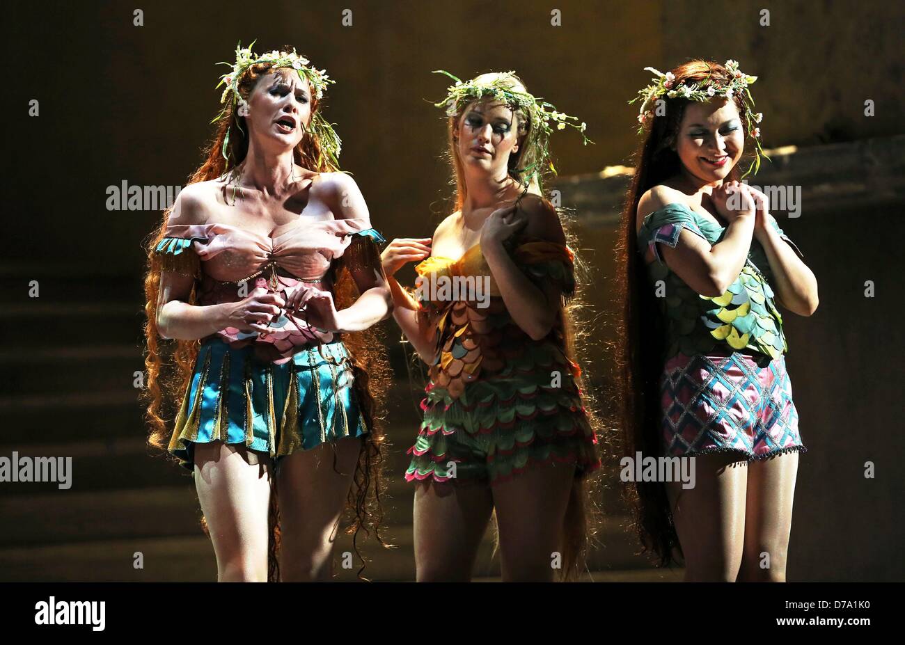Die drei Rheintöchter Woglinde (Eun Yee You, L-R), Flosshilde (Sandra ...
