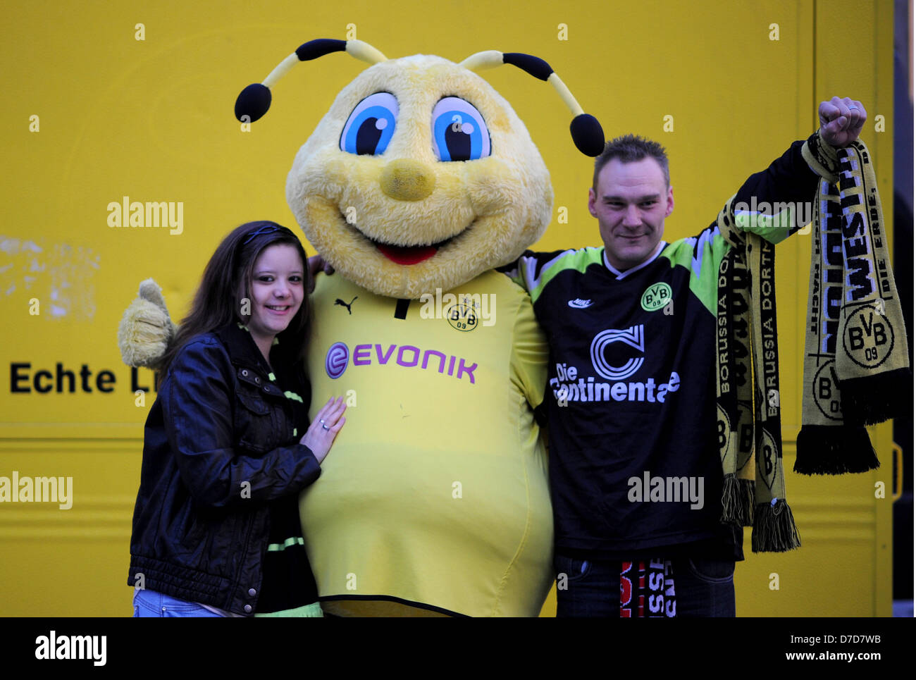 Das Maskottchen der Fußball Bundesligisten Borussia Dortmund (BVB ...